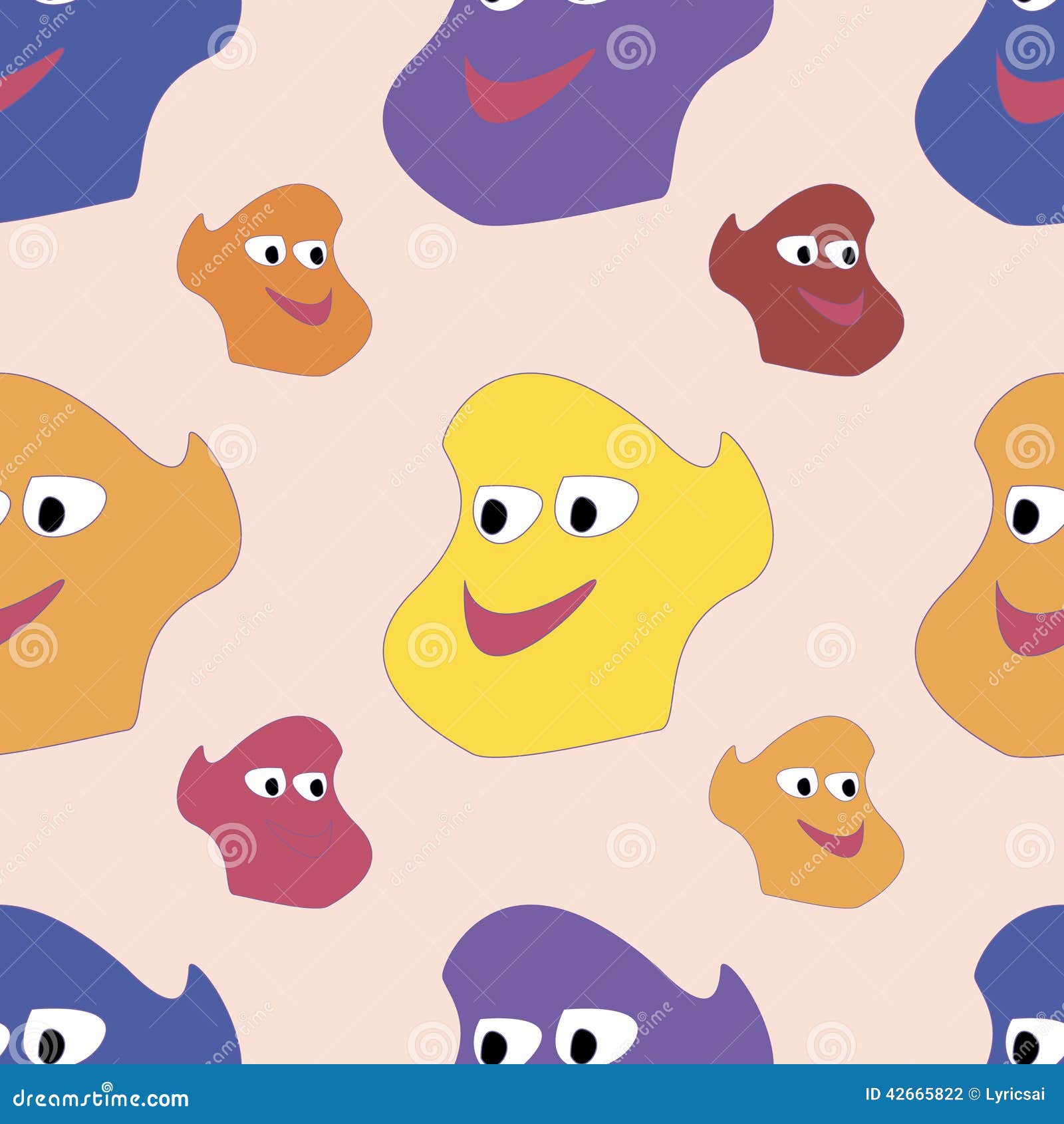 Funny pattern stock vector. Illustration of mouth, creative - 42665822