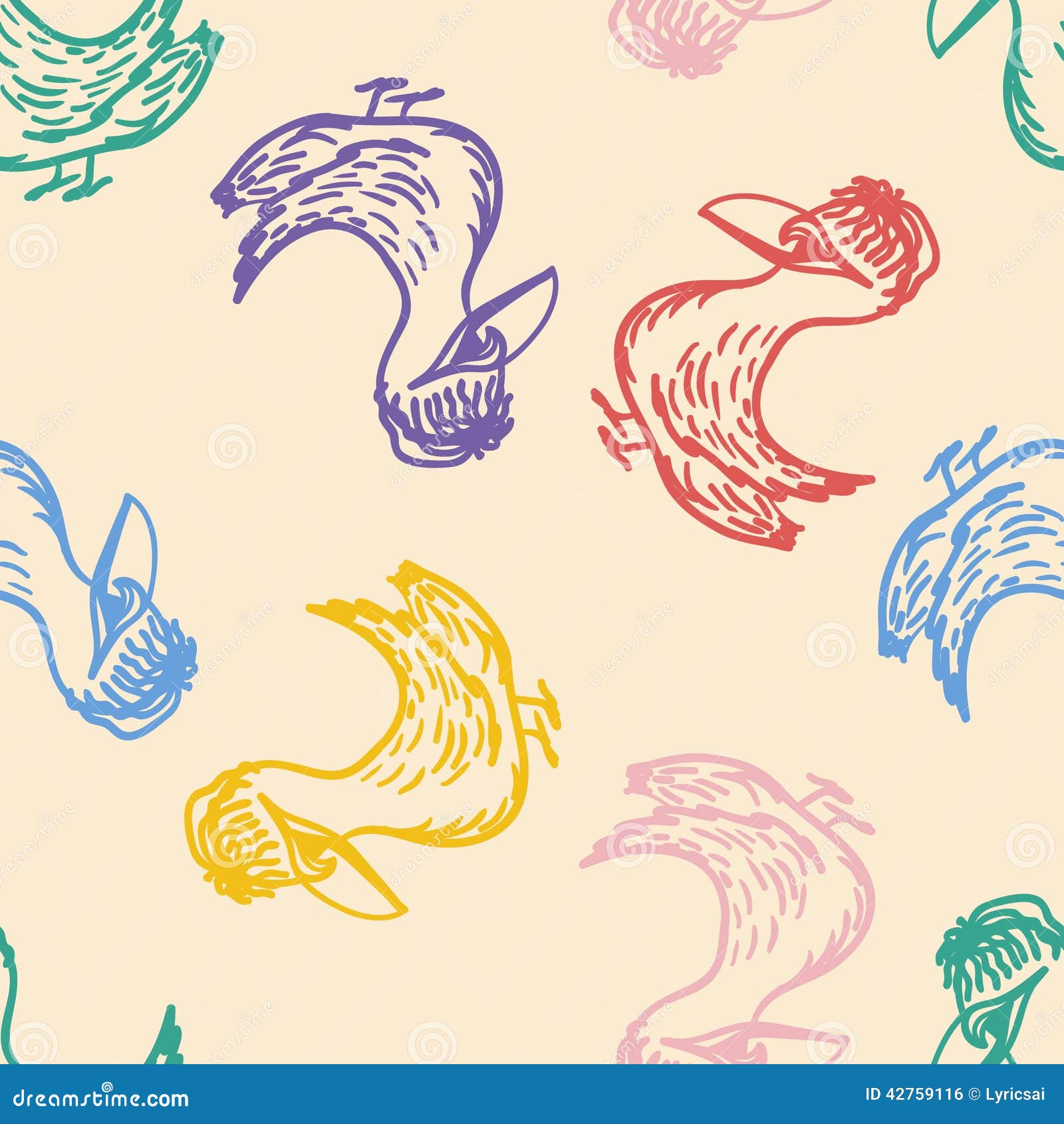 Funny pattern stock vector. Illustration of woodpecker - 42759116