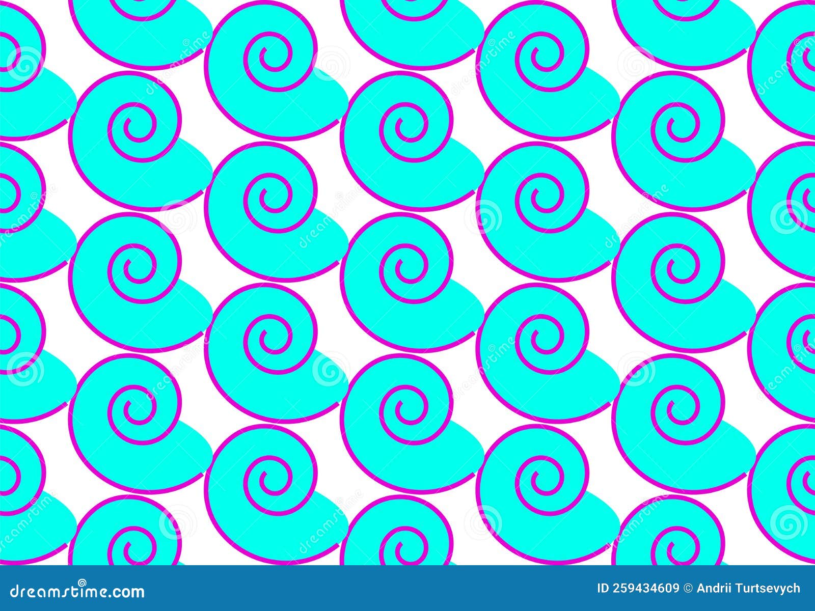 Funny Vector Pattern Made of Spiral Shells, Vector Stock Vector ...