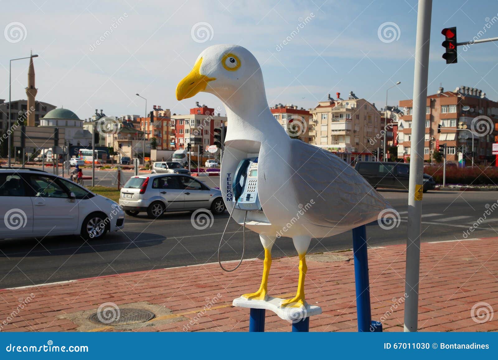 Funny Bus Stop Shaped As A Watermelon Fruit On The Famous Tokimeki ...
