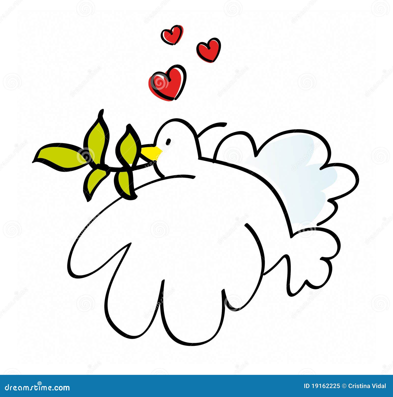 Funny Peace Dove Stock Image | CartoonDealer.com #19162225
