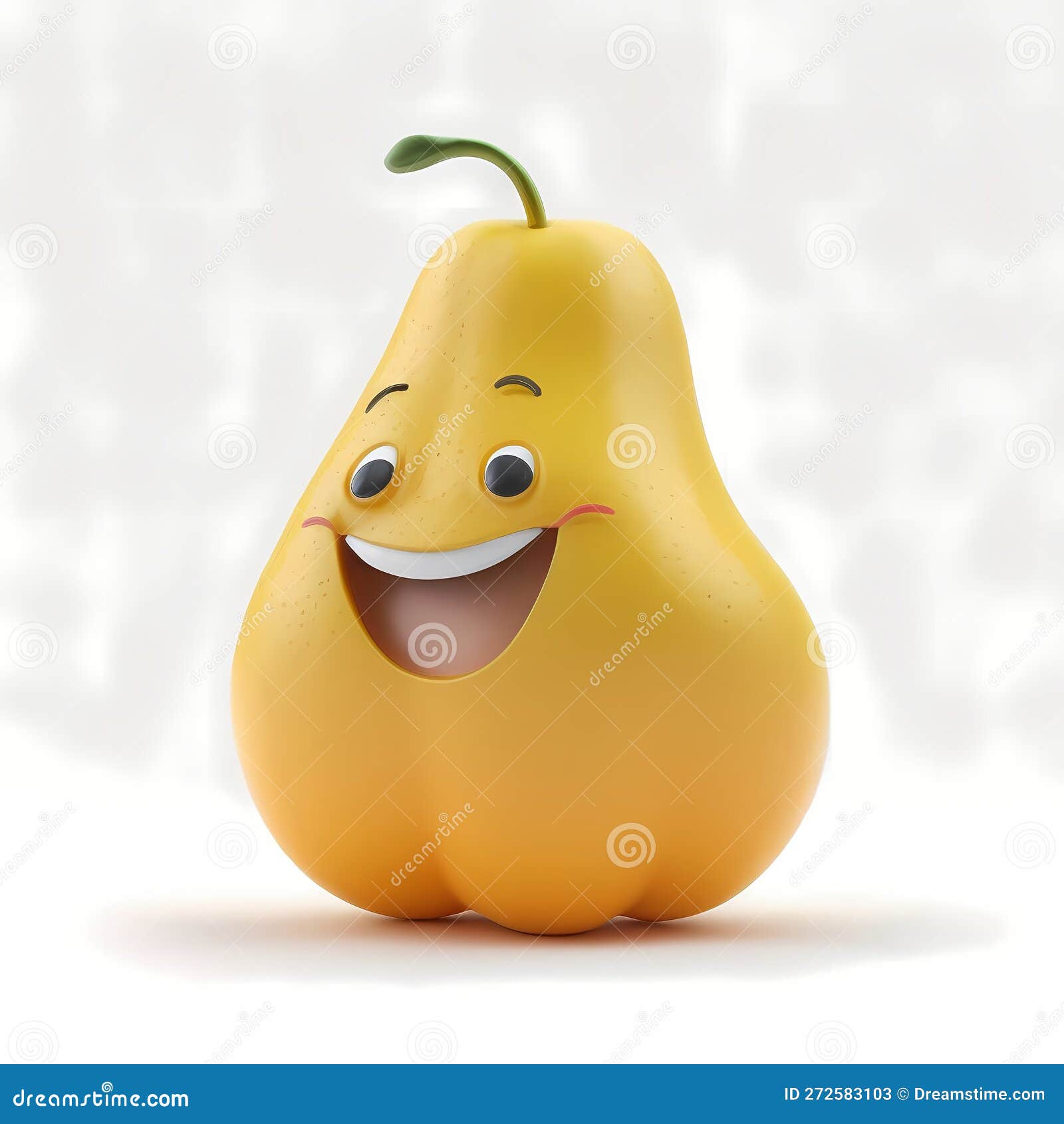Funny Pear Cartoon. Generative AI Stock Illustration - Illustration of ...