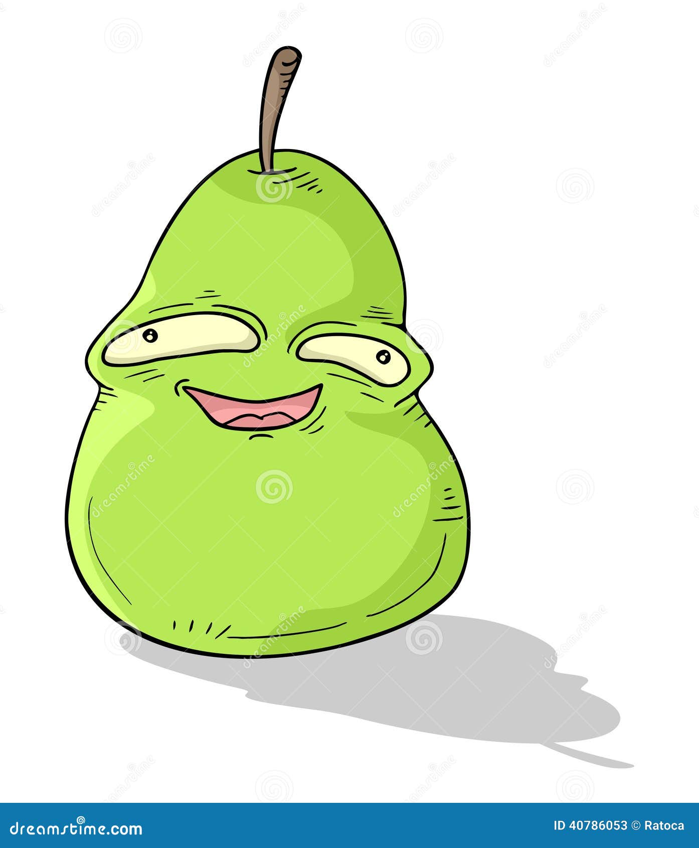 Funny pear stock vector. Illustration of pear, decorative - 40786053