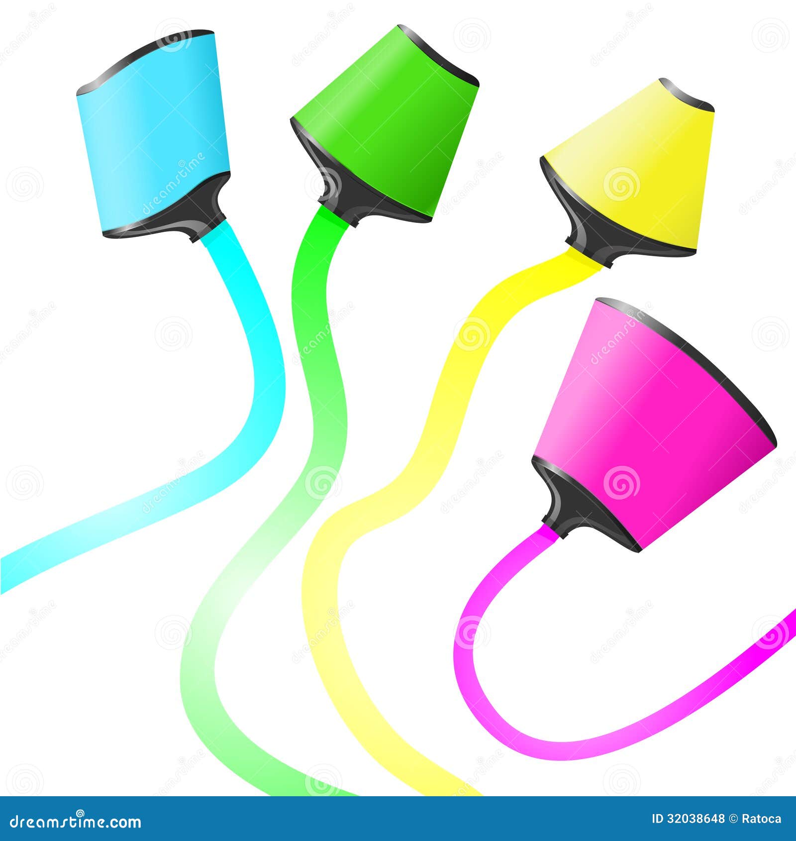 Funny pencil stock vector. Illustration of colorful, line - 32038648
