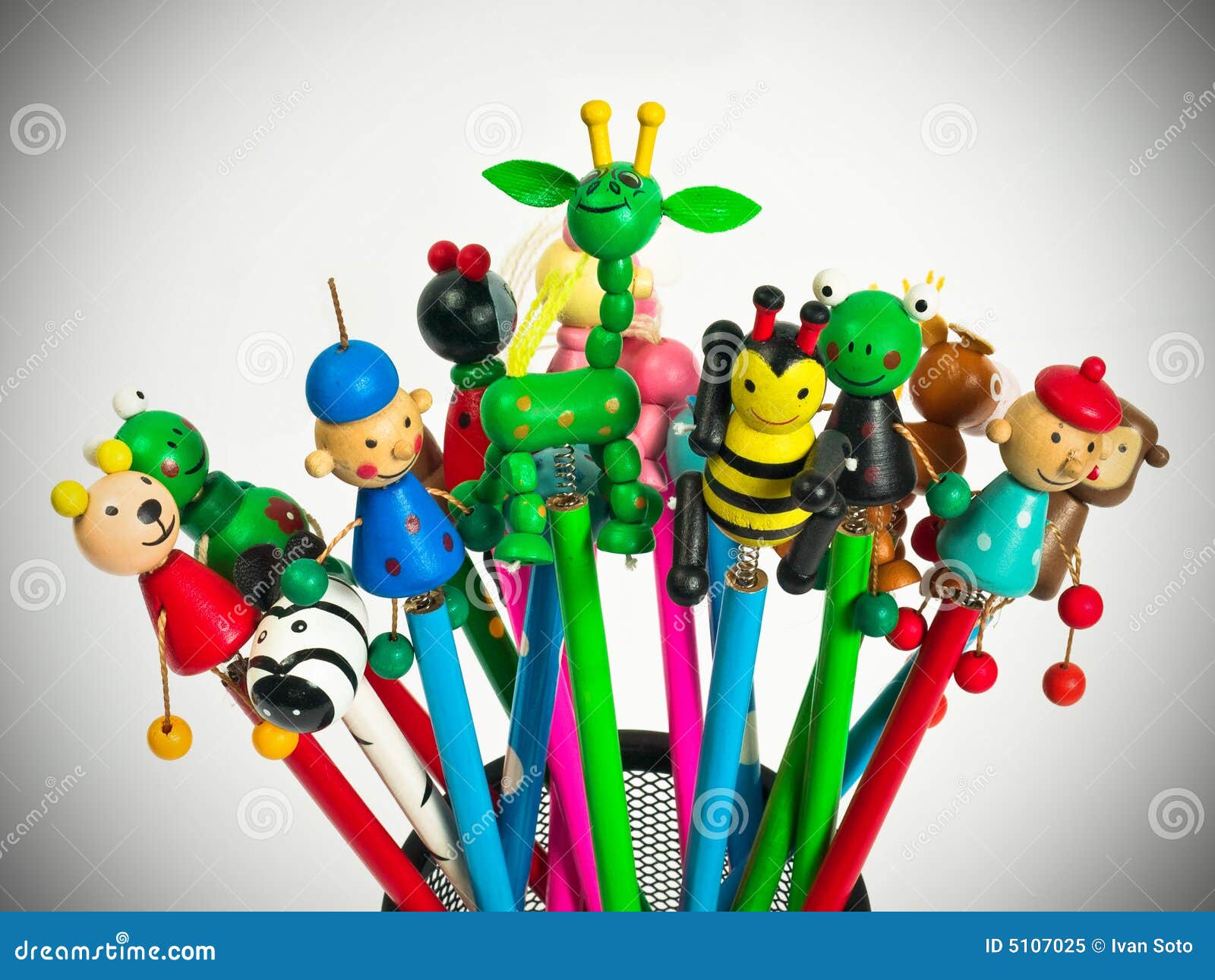 Funny pencils stock image. Image of frog, writing, animal - 5107025