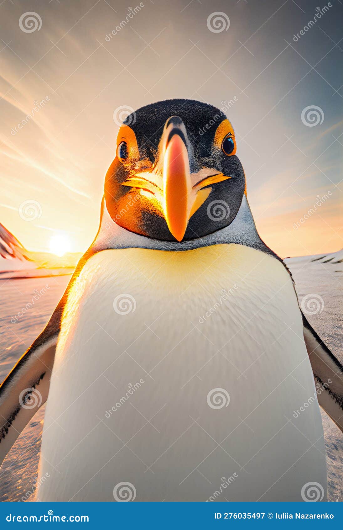 Funny Penguin Taking a Selfie. AI Generated Stock Illustration ...