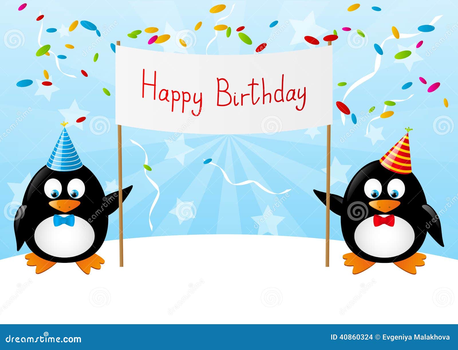 Funny penguins stock vector. Illustration of polar, white - 40860324