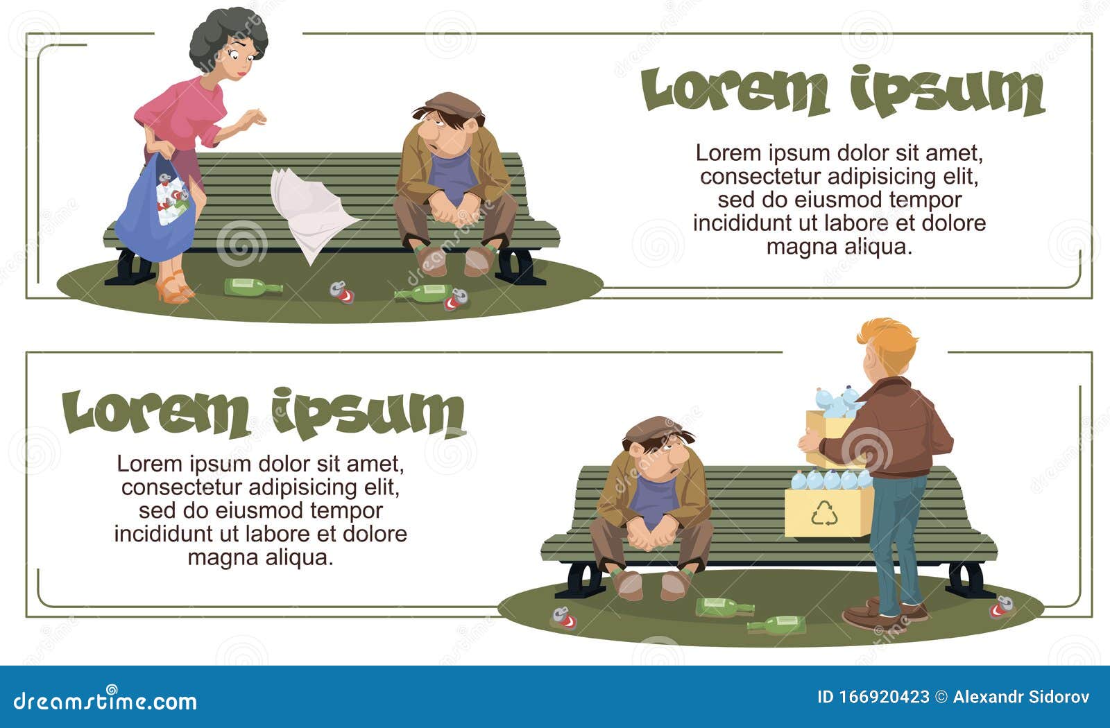 Funny People Cleaning in Park Stock Vector - Illustration of nature ...