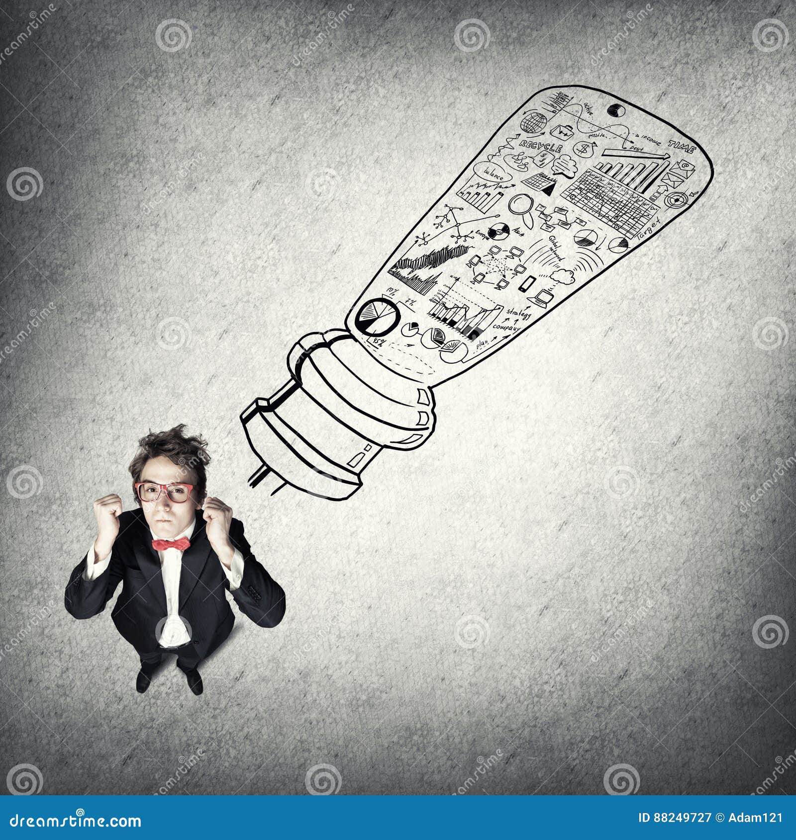 Funny perspective man stock image. Image of sketch, glasses - 88249727