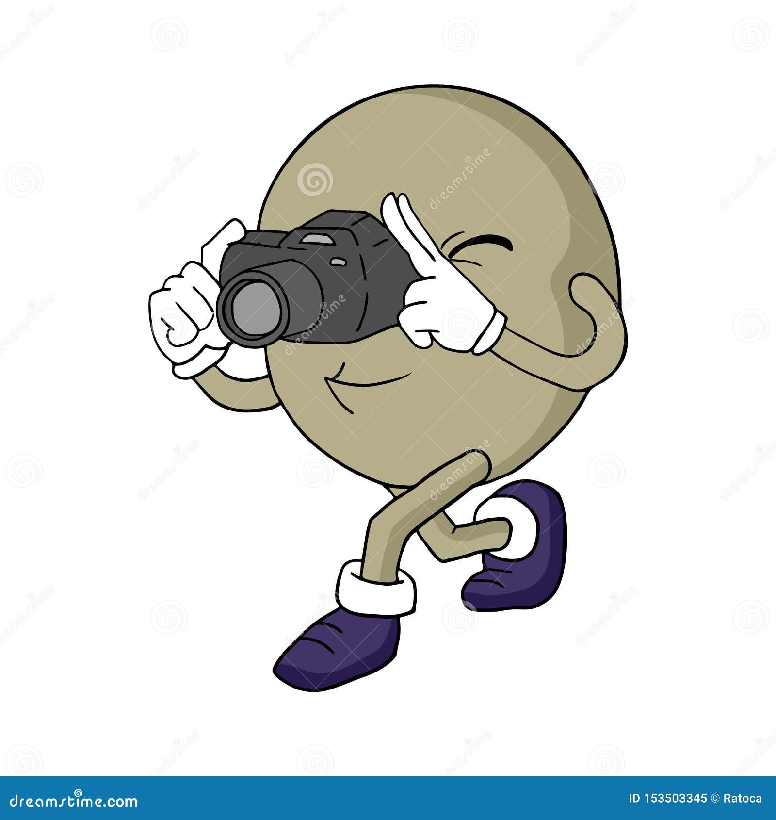 Funny Photographer Speaking Cartoon Vector | CartoonDealer.com #86067777