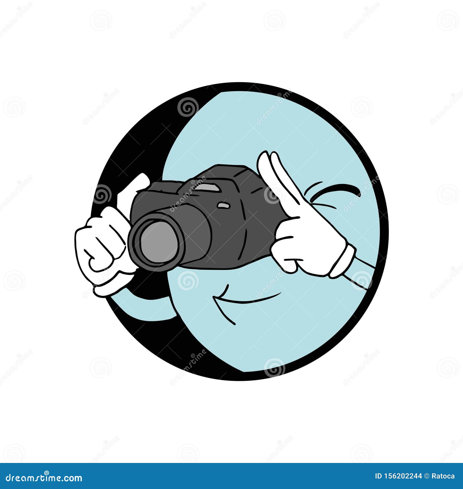 Funny Photographer Speaking Cartoon Vector | CartoonDealer.com #86067777