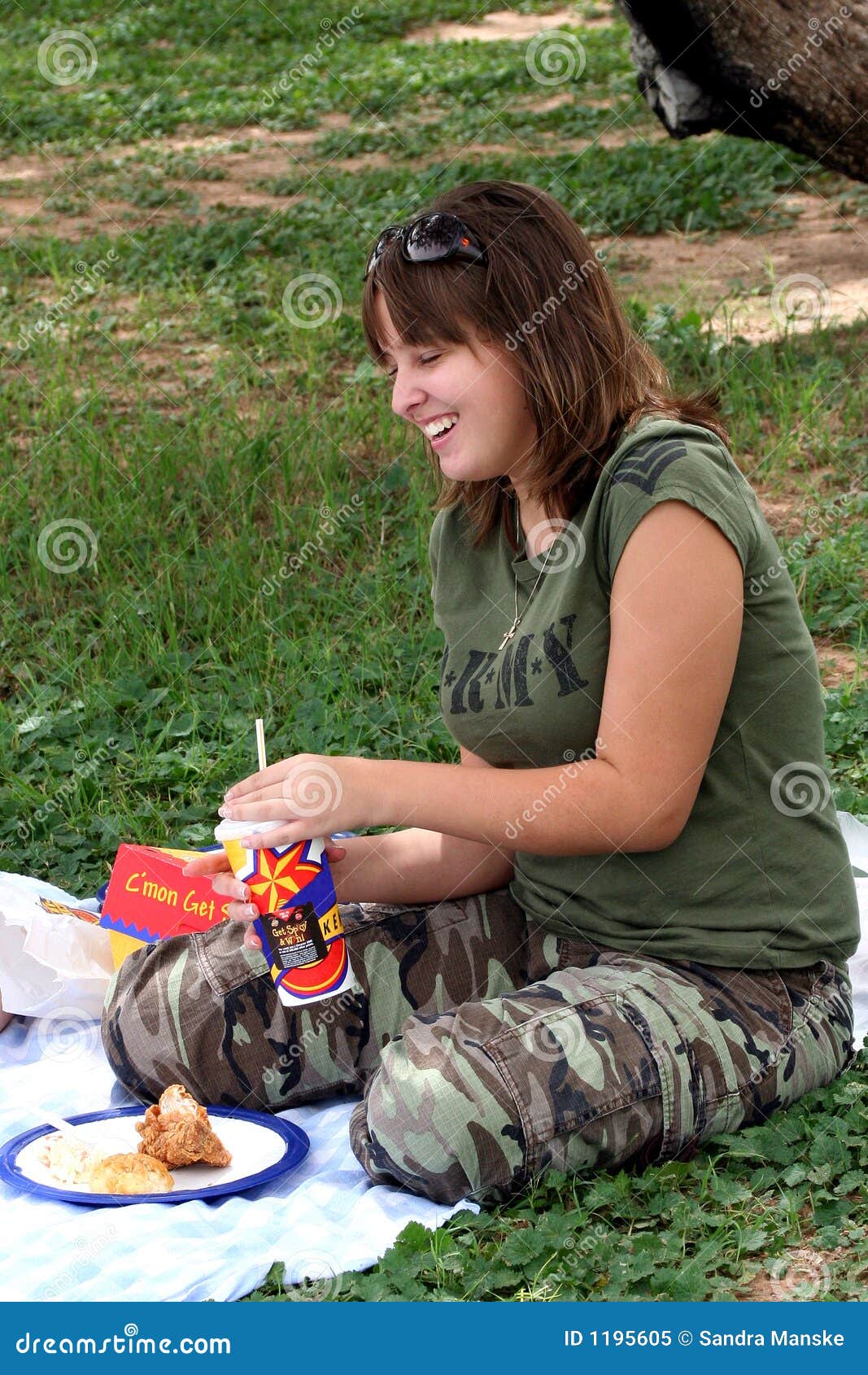 Funny Picnic stock image. Image of laughing, teenager - 1195605