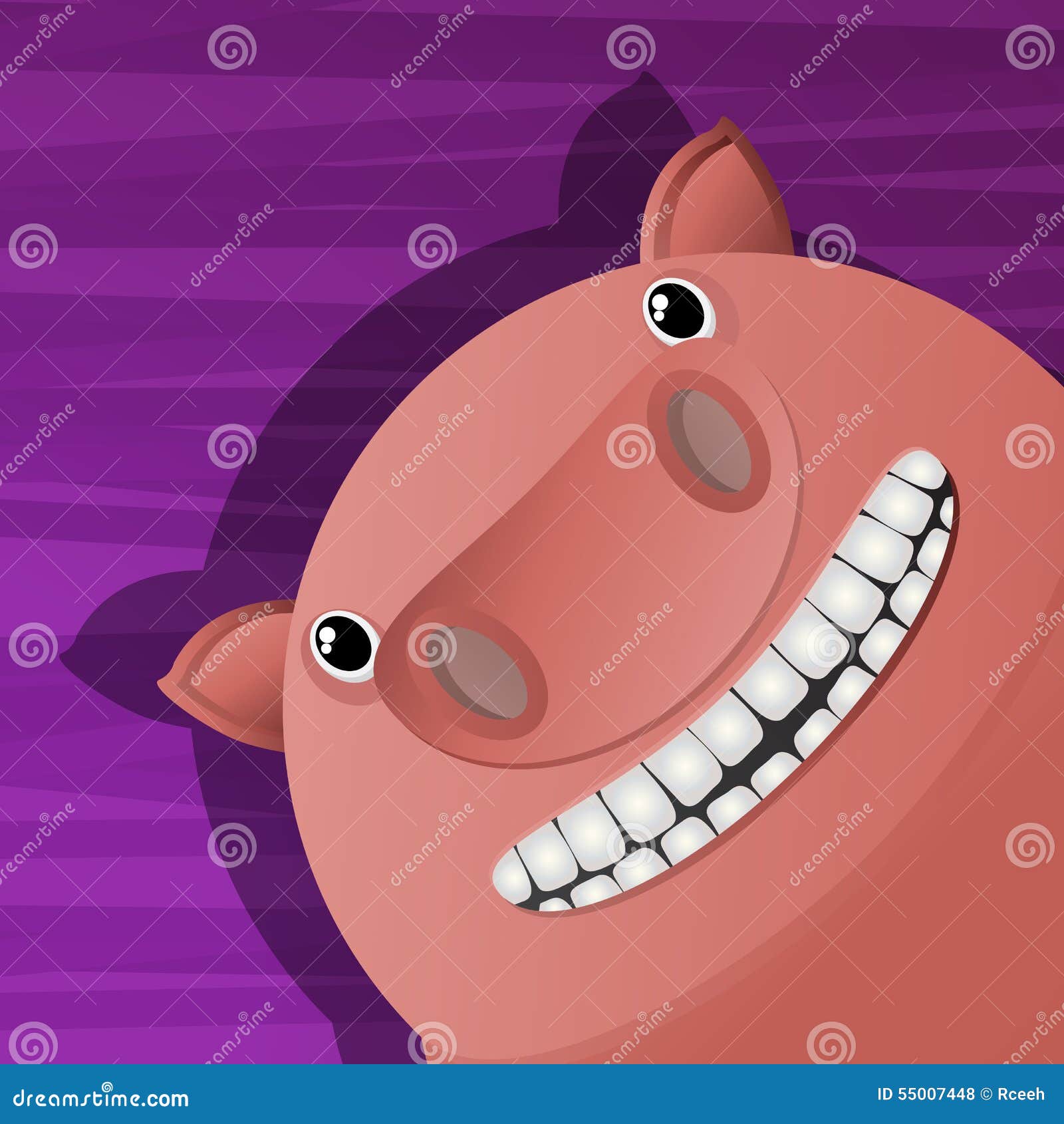 Funny pig avatar icon stock vector. Illustration of icon - 55007448