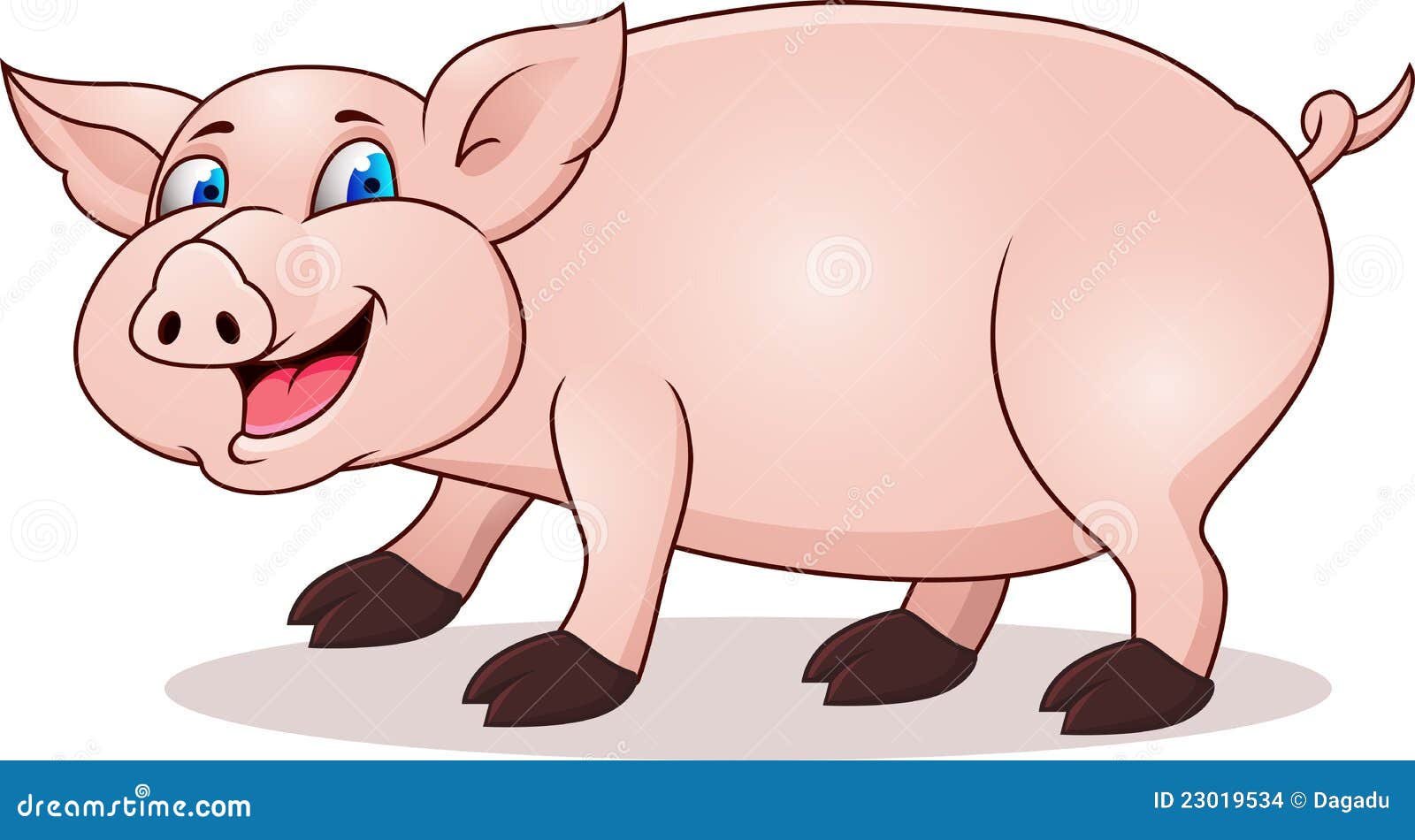 Funny pig cartoon stock vector. Illustration of natural - 23019534