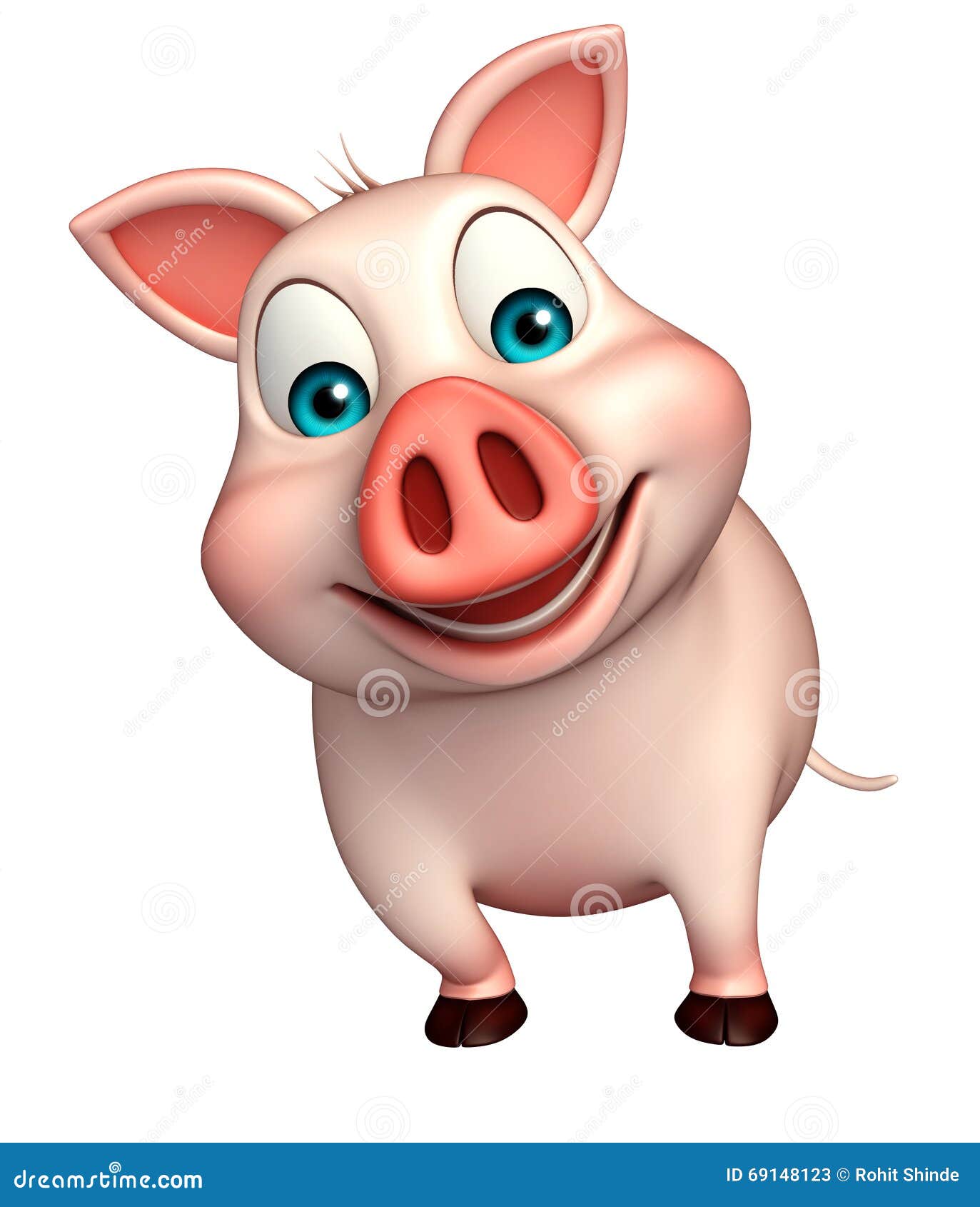 Funny Pig Cartoon Character Stock Illustration | CartoonDealer.com ...