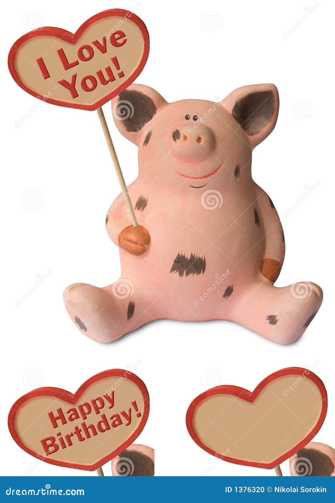 Funny Pig With Heart Picture. Image: 1376320