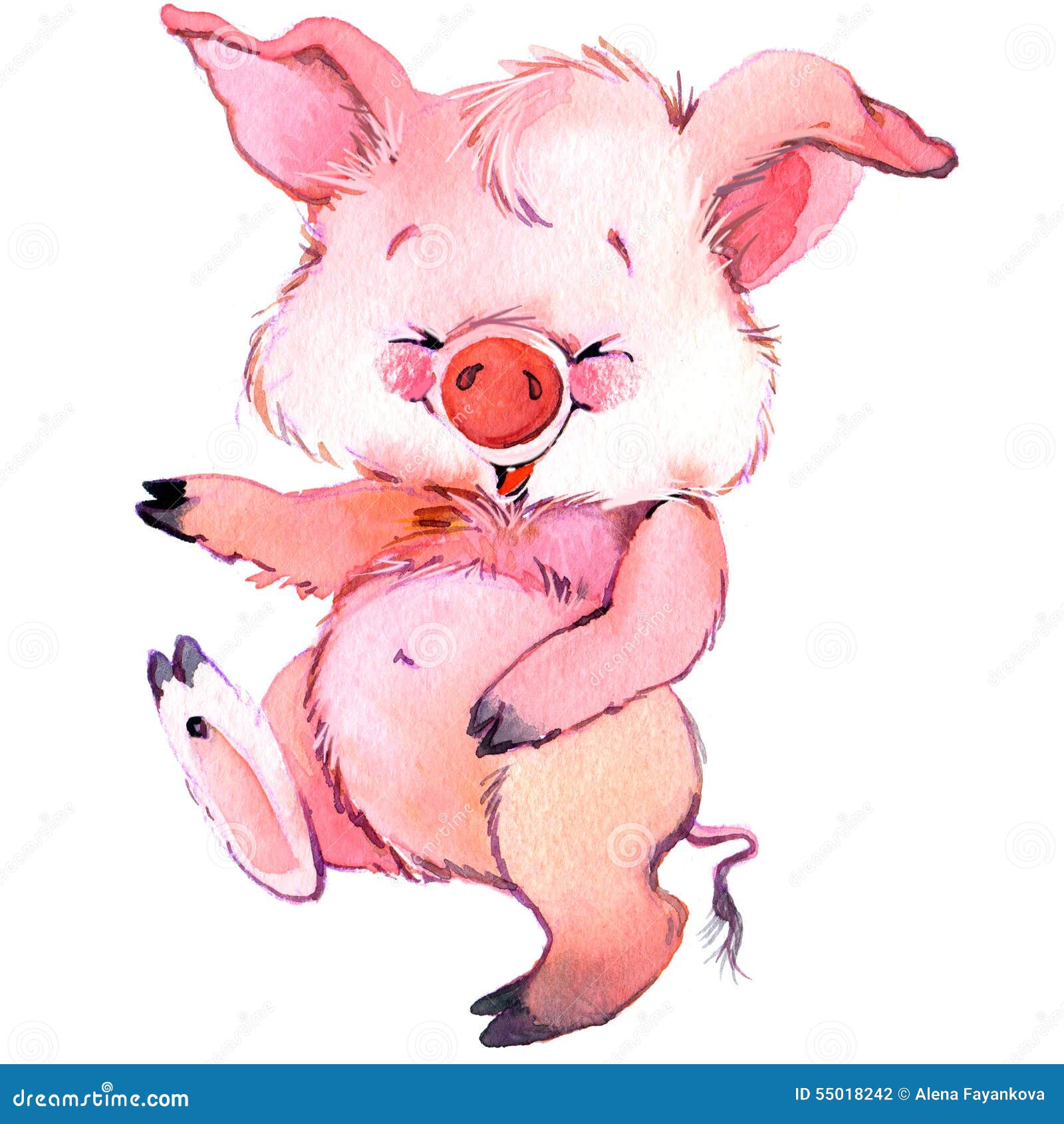 Funny pig and party. stock illustration. Illustration of poster - 55018242