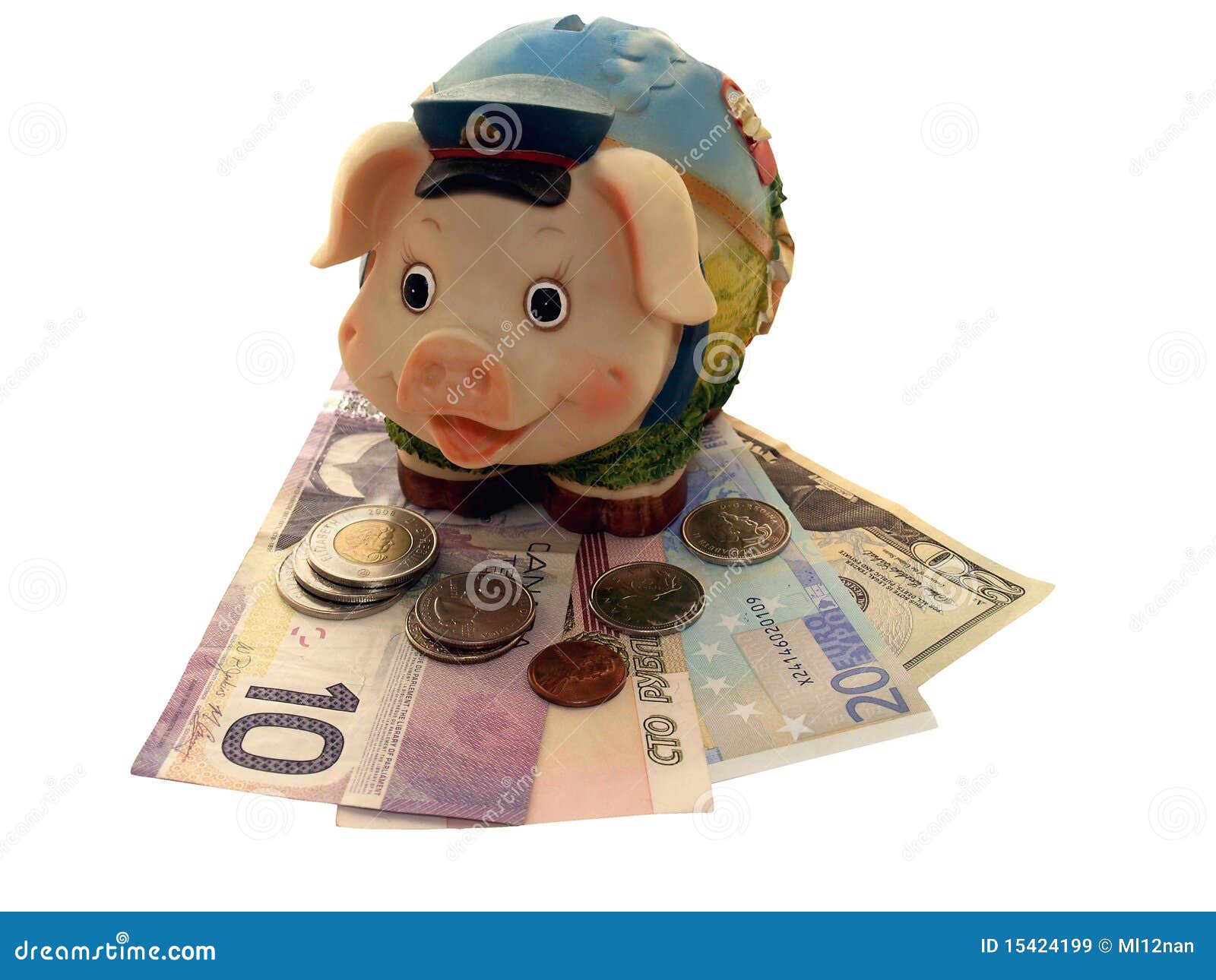 Funny piggy bank stock image. Image of finance, funny - 15424199