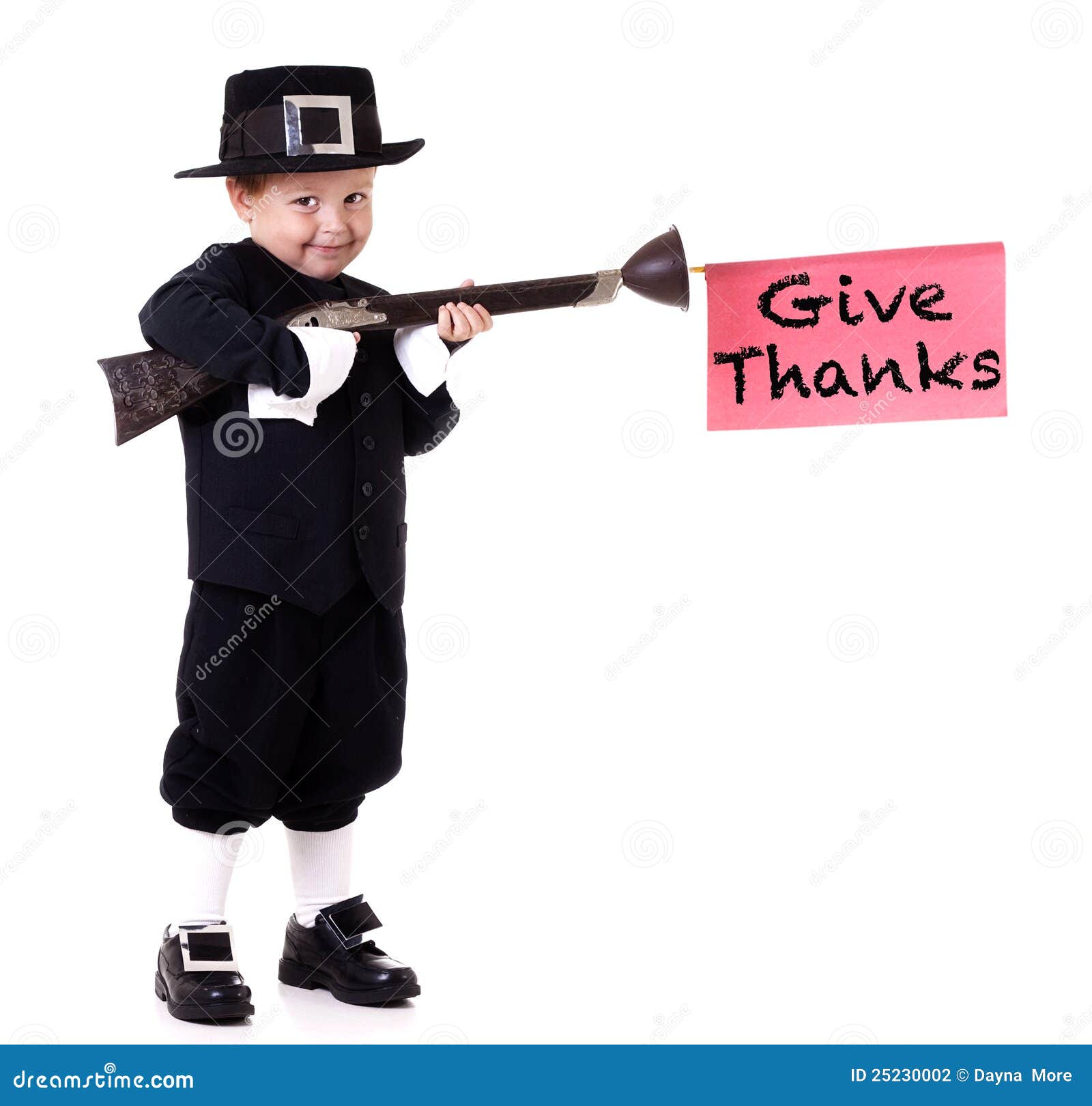 Funny Pilgrim Child stock photo. Image of thanksgiving - 25230002