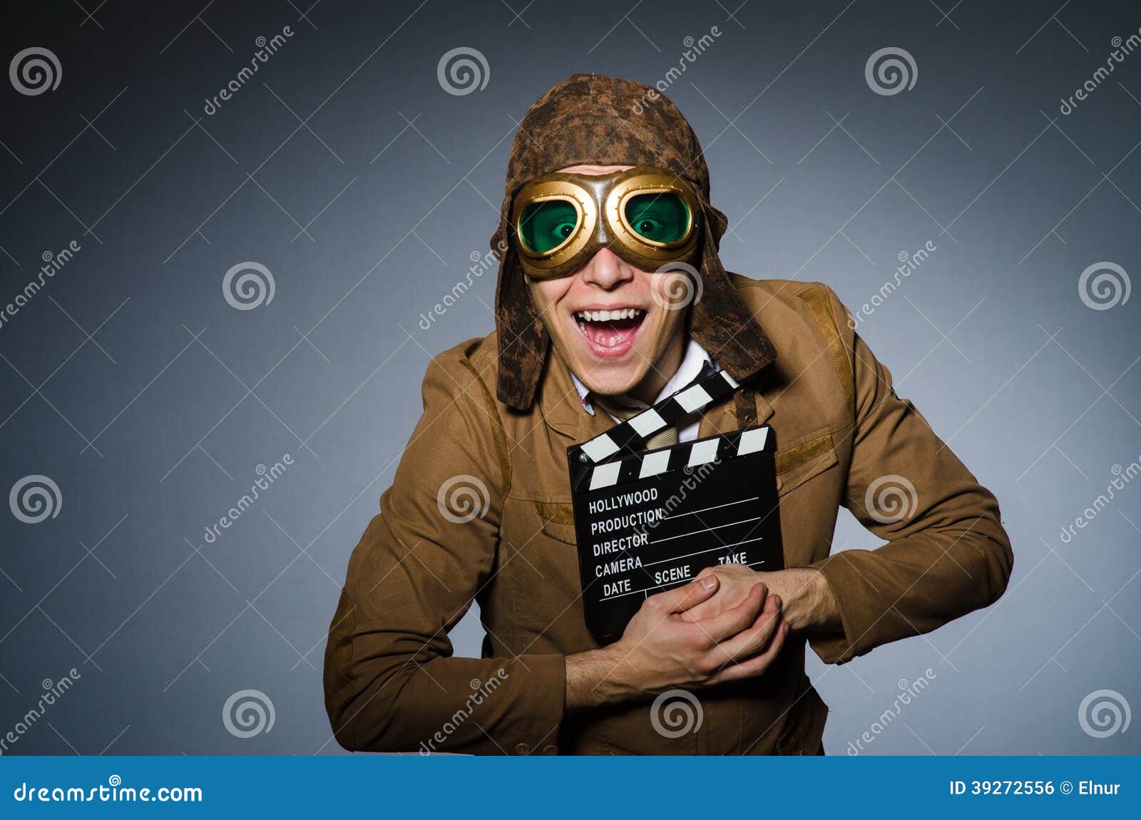 Funny pilot stock photo. Image of clapperboard, cinema - 39272556
