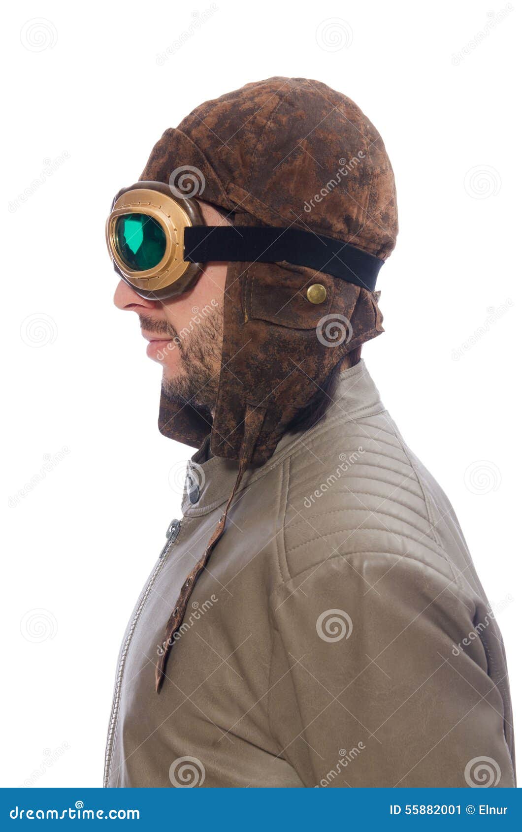 Funny Pilot Isolated on the White Stock Image - Image of humorous ...