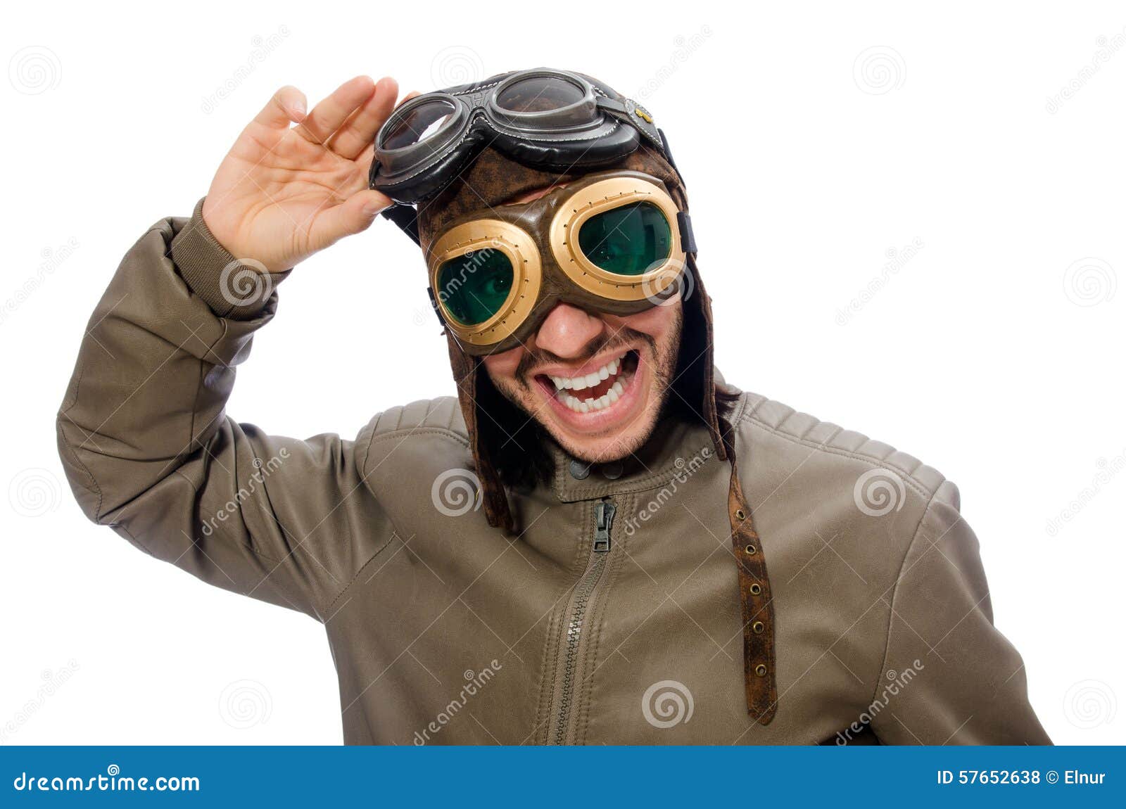 Funny Pilot Isolated on White Stock Photo - Image of funny, crew: 57652638