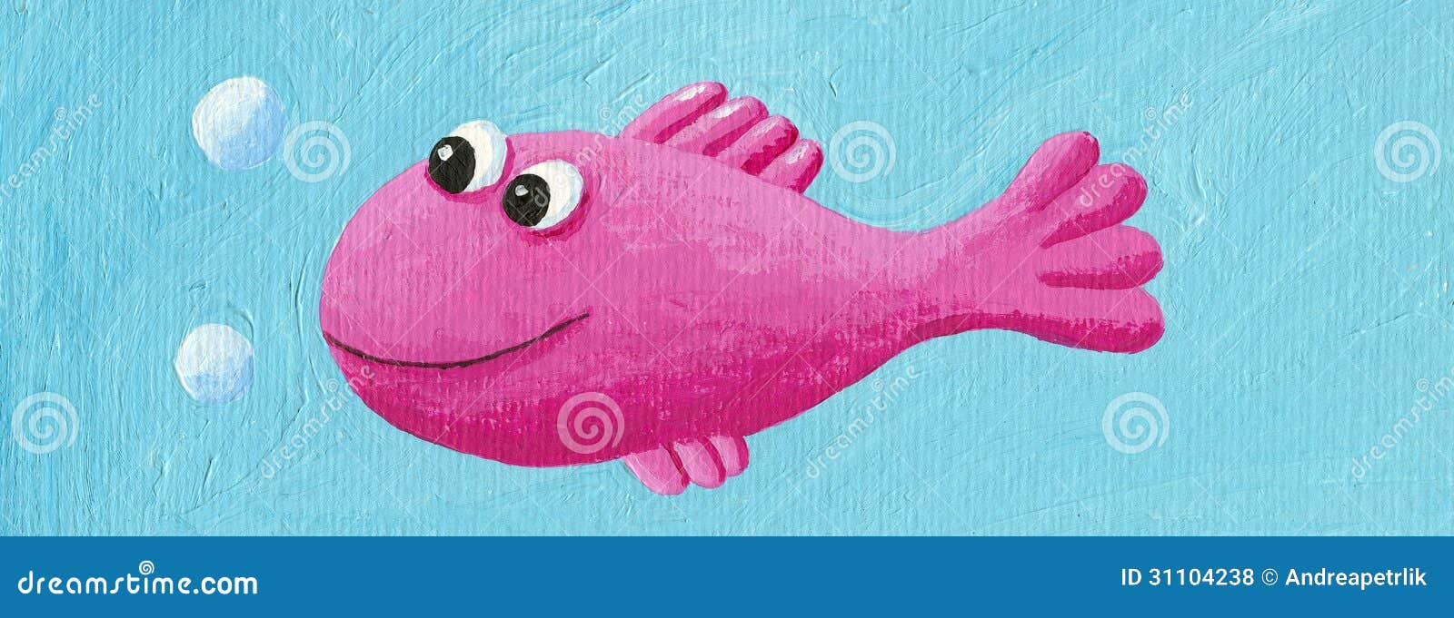 Funny pink fish stock illustration. Illustration of water - 31104238