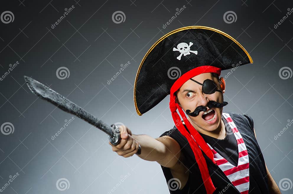 Funny pirate stock photo. Image of character, male, blade - 42391284