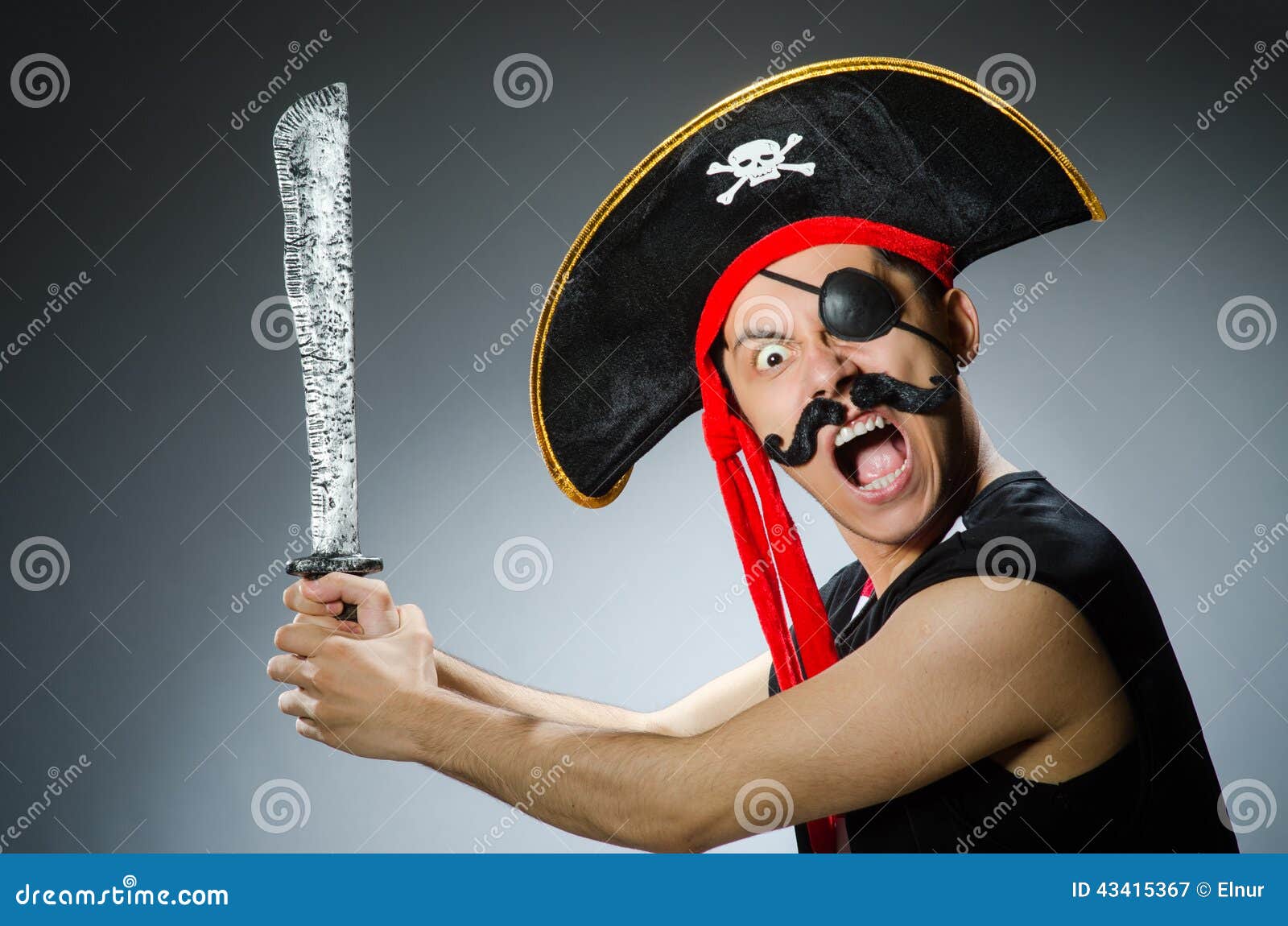 Funny pirate stock image. Image of bandana, ancient, character - 43415367