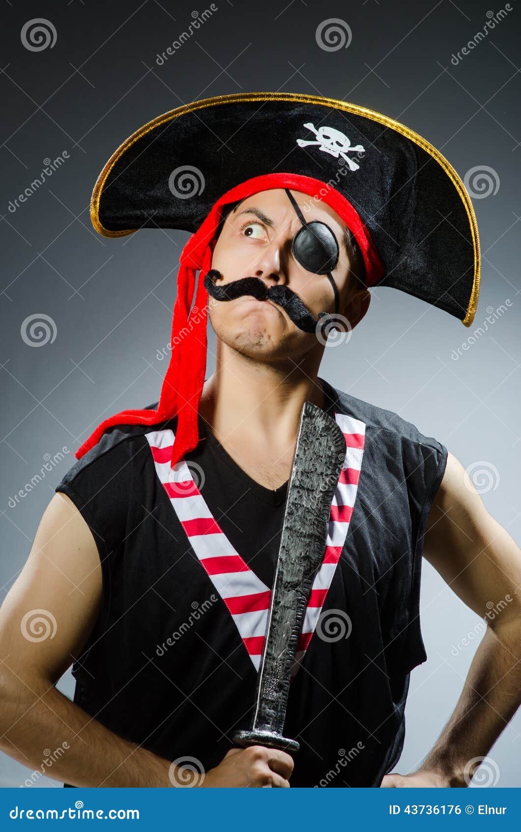 Funny pirate stock photo. Image of bandit, historic, knife - 43736176