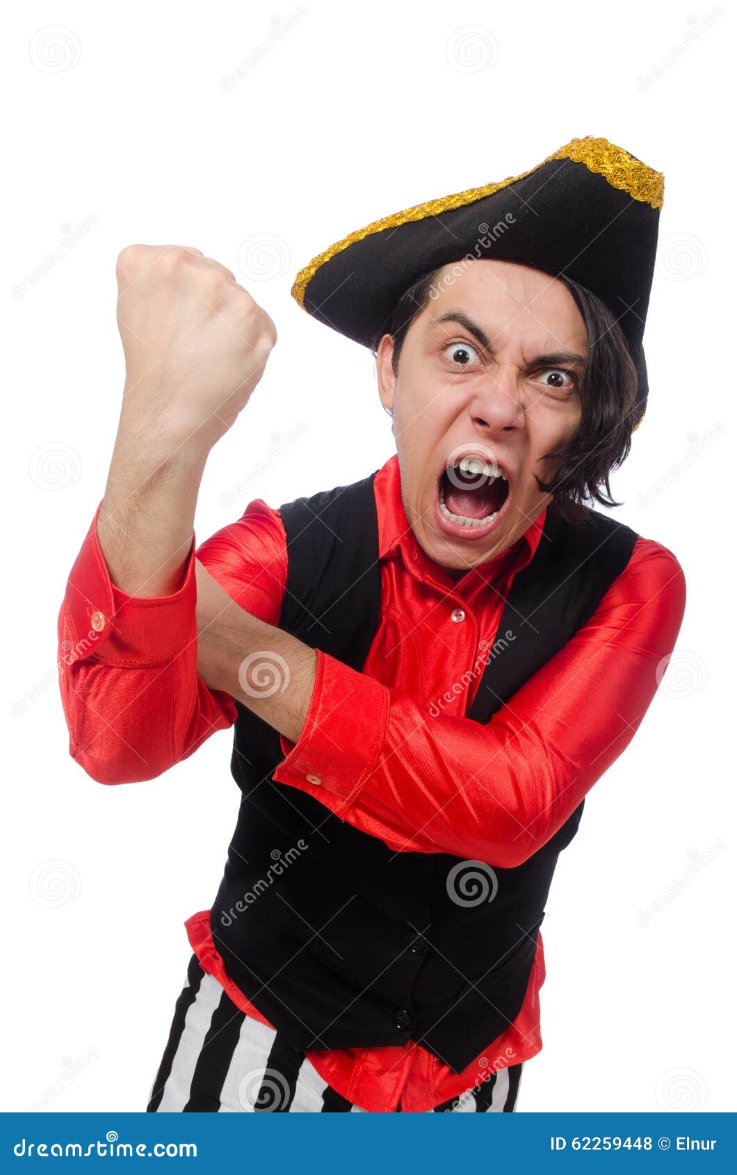 The Funny Pirate Isolated on the White Stock Photo - Image of brave ...