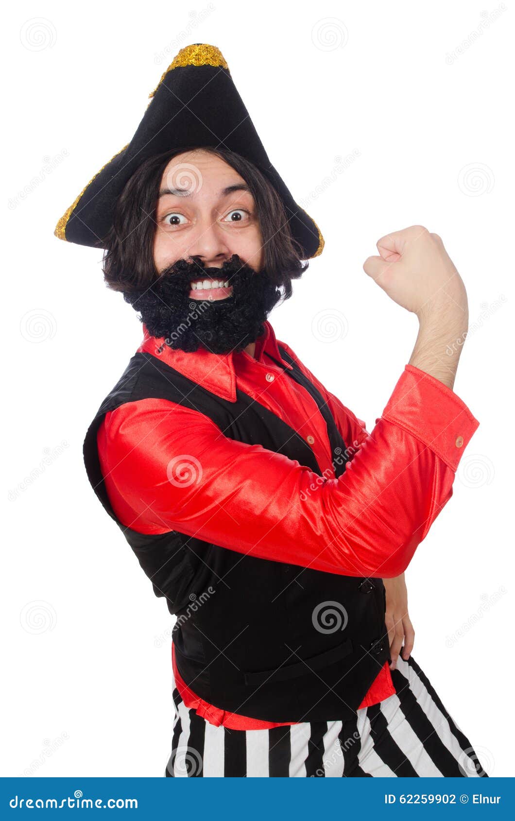 The Funny Pirate Isolated on the White Stock Photo - Image of brave ...