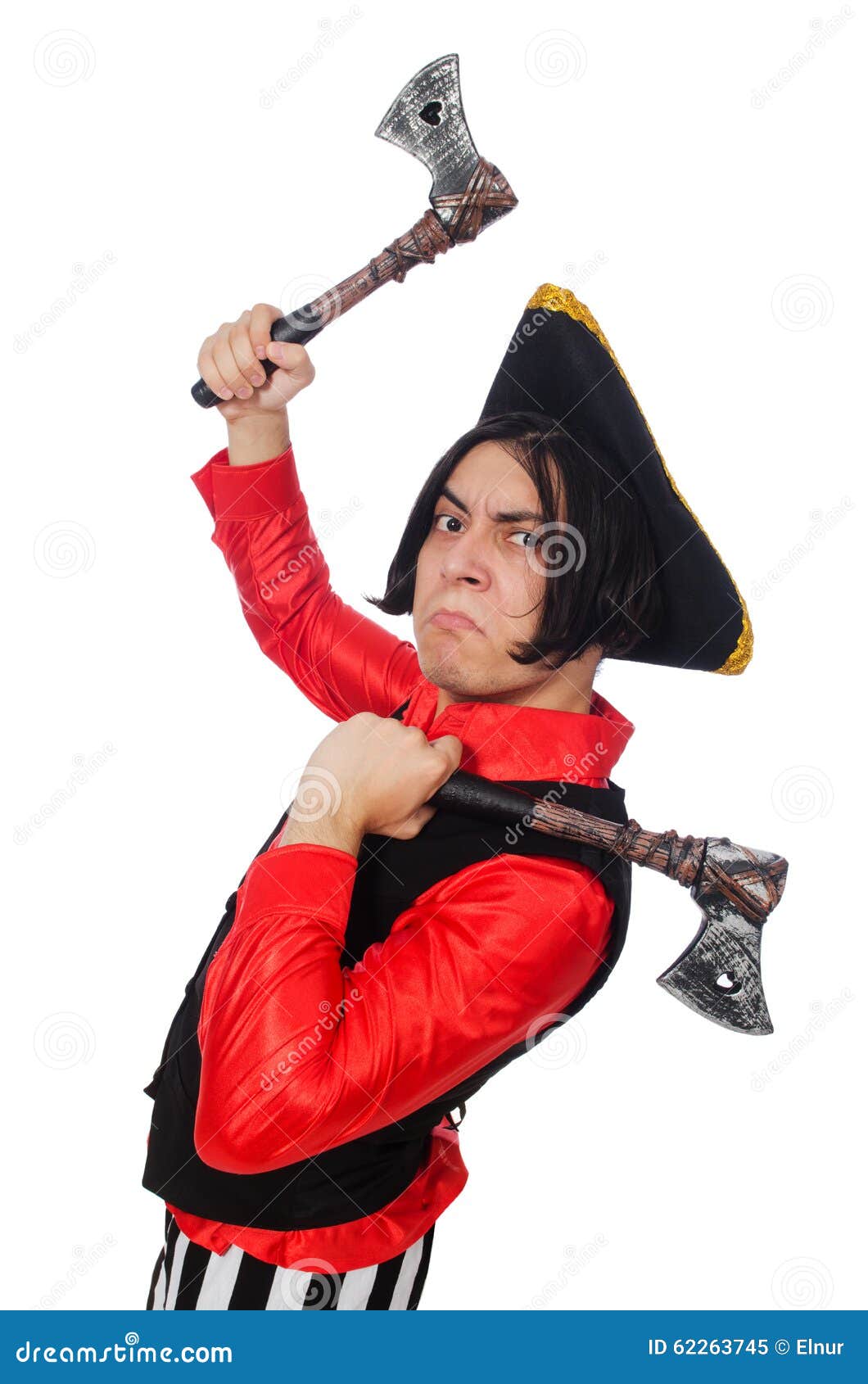 The Funny Pirate Isolated on the White Stock Image - Image of angry ...