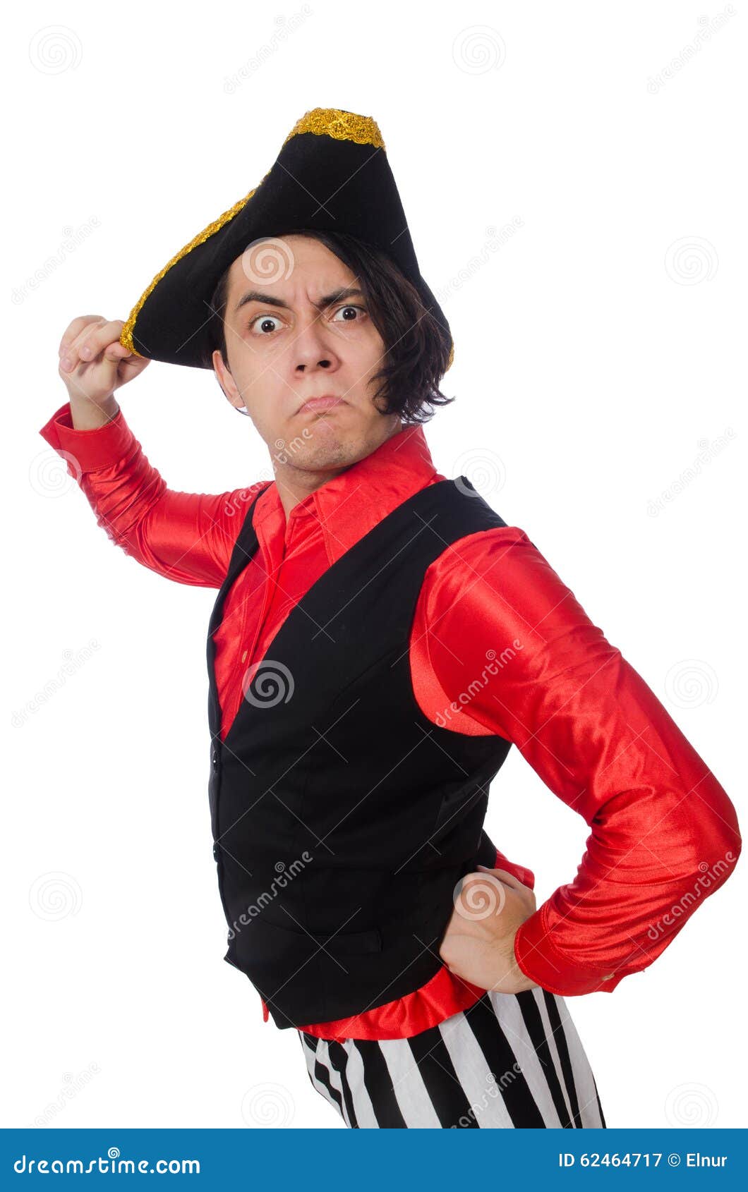 Funny Pirate Isolated on the White Stock Image - Image of infuriated ...