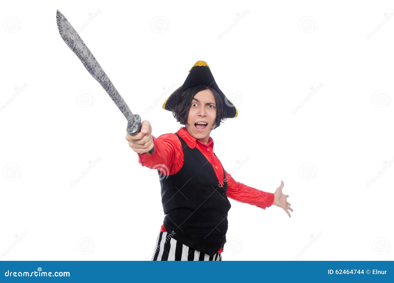 Funny Pirate Isolated on the White Stock Photo - Image of aggressive ...
