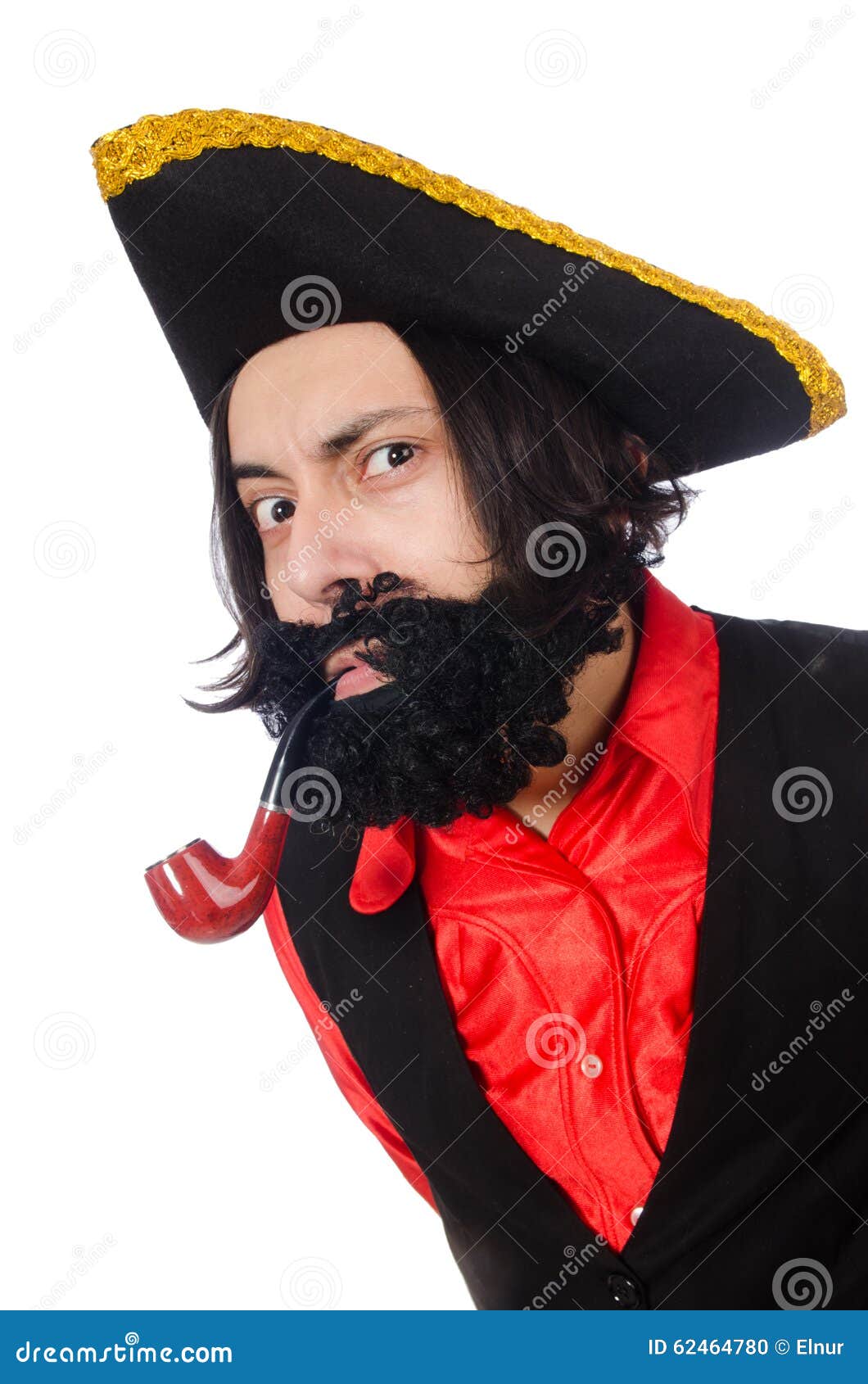 Funny Pirate Isolated on the White Stock Photo - Image of bandit, habit ...