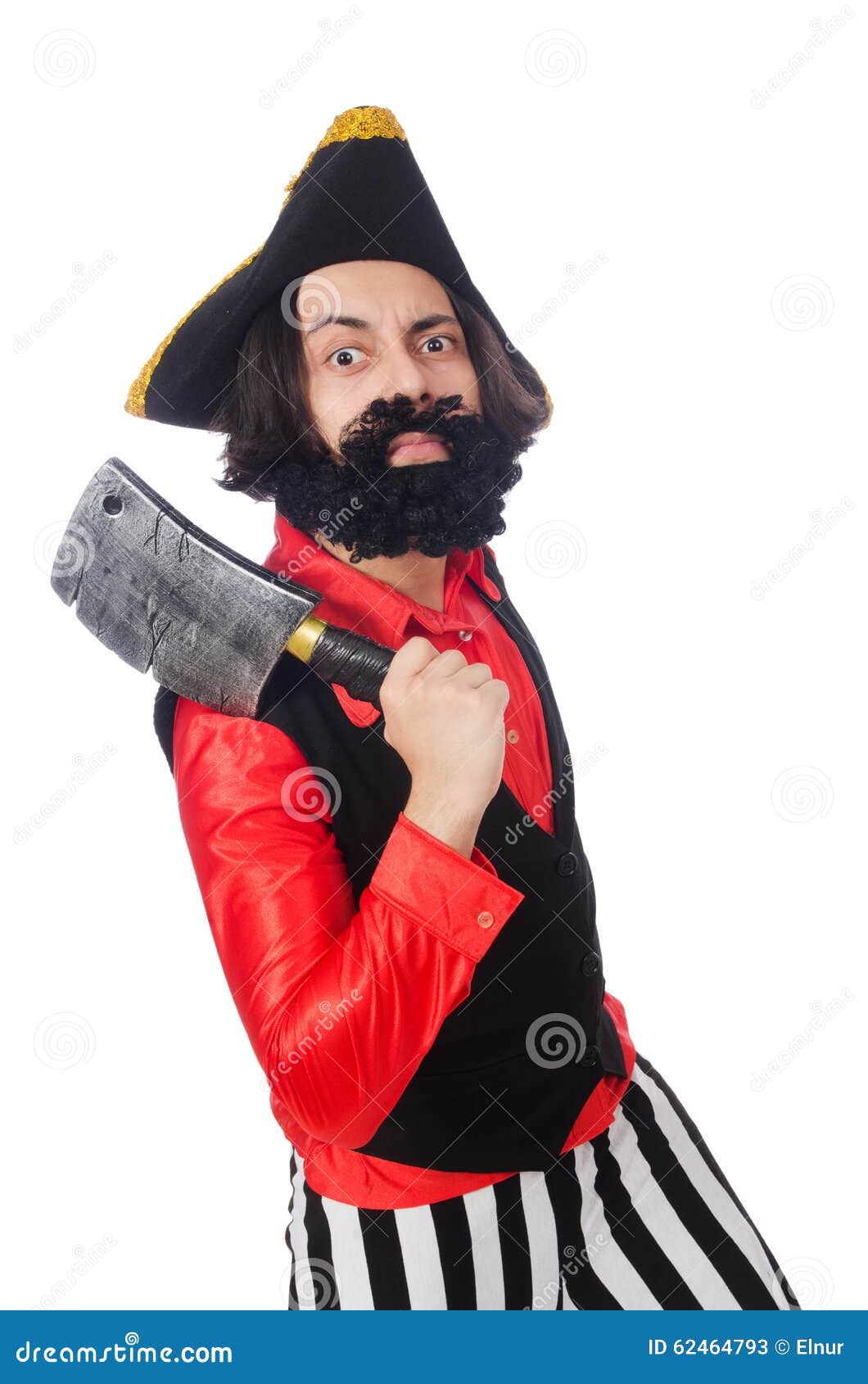 Funny Pirate Isolated on the White Stock Image - Image of captain ...