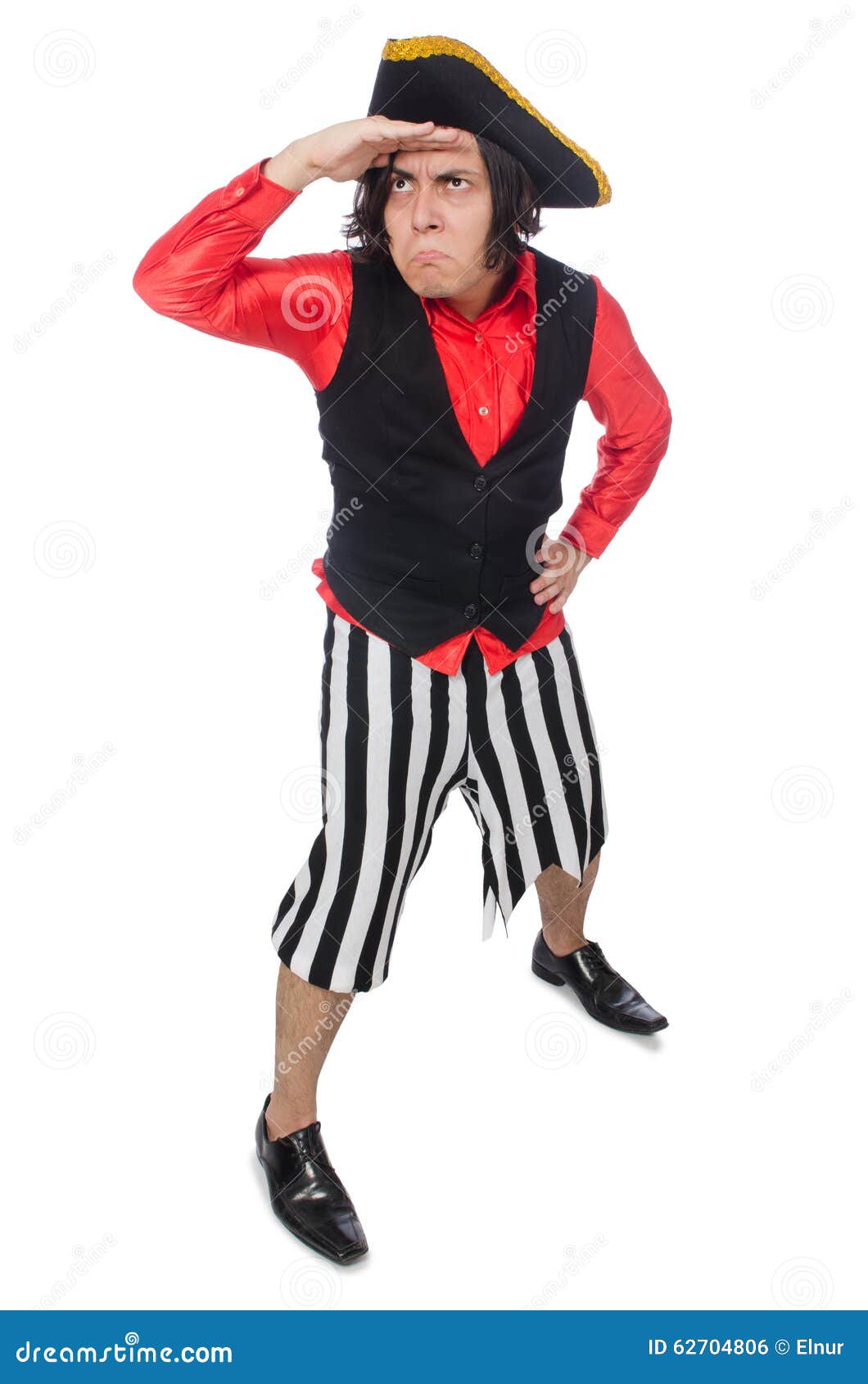 Funny Pirate Isolated on the White Stock Photo - Image of isolated ...