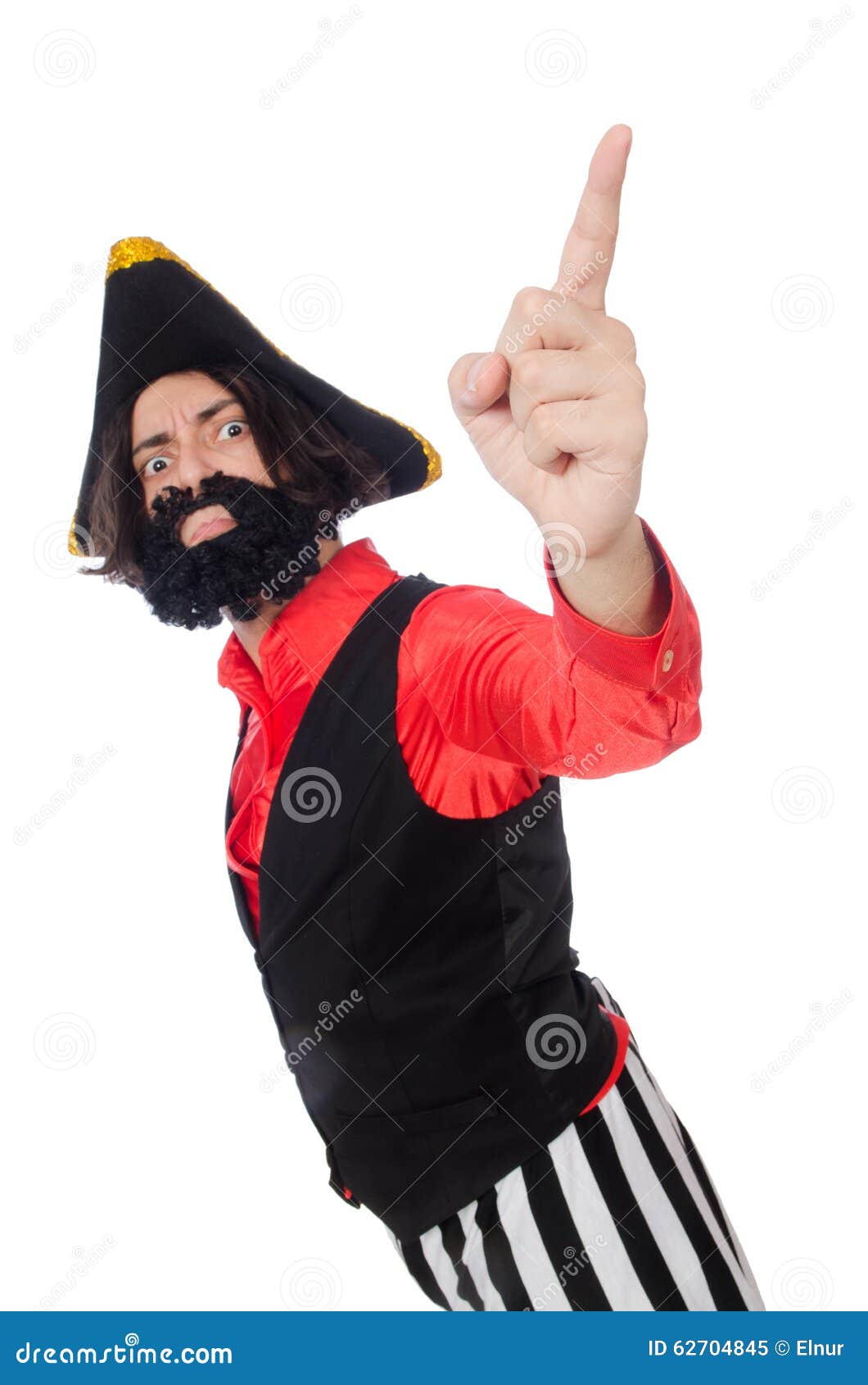 Funny Pirate Isolated on the White Stock Image - Image of anger, comic ...
