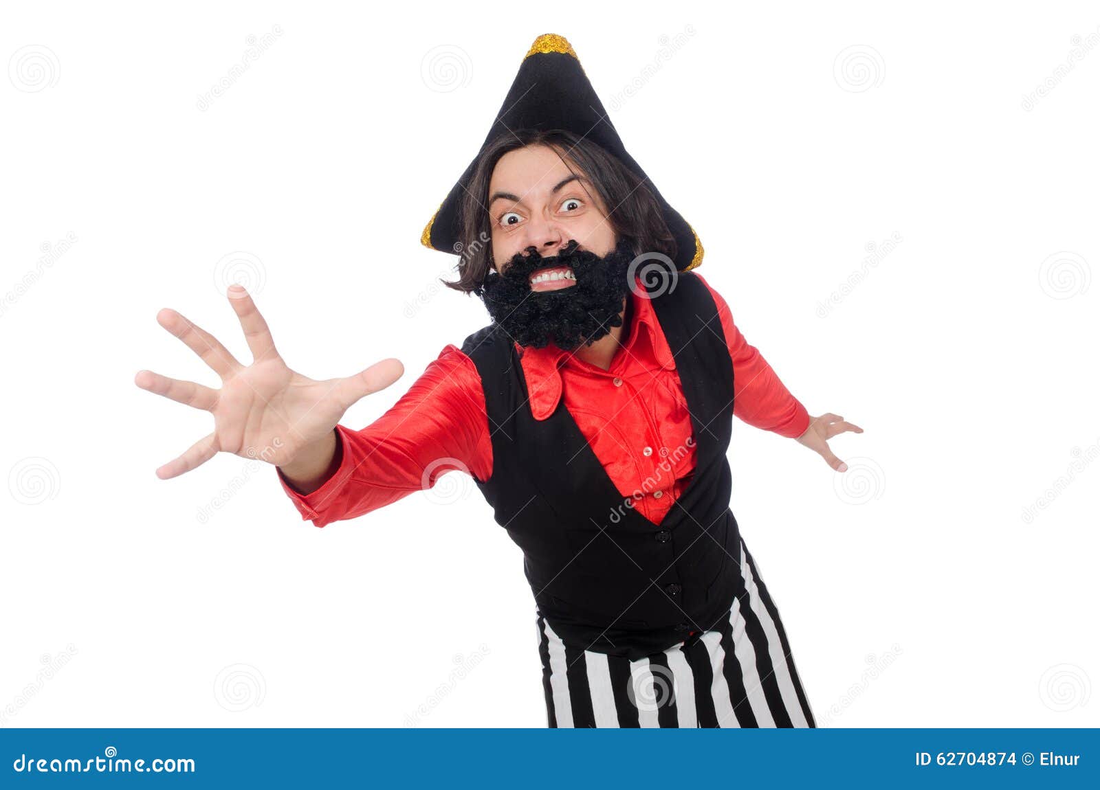 Funny Pirate Isolated on the White Stock Photo - Image of buccaneer ...