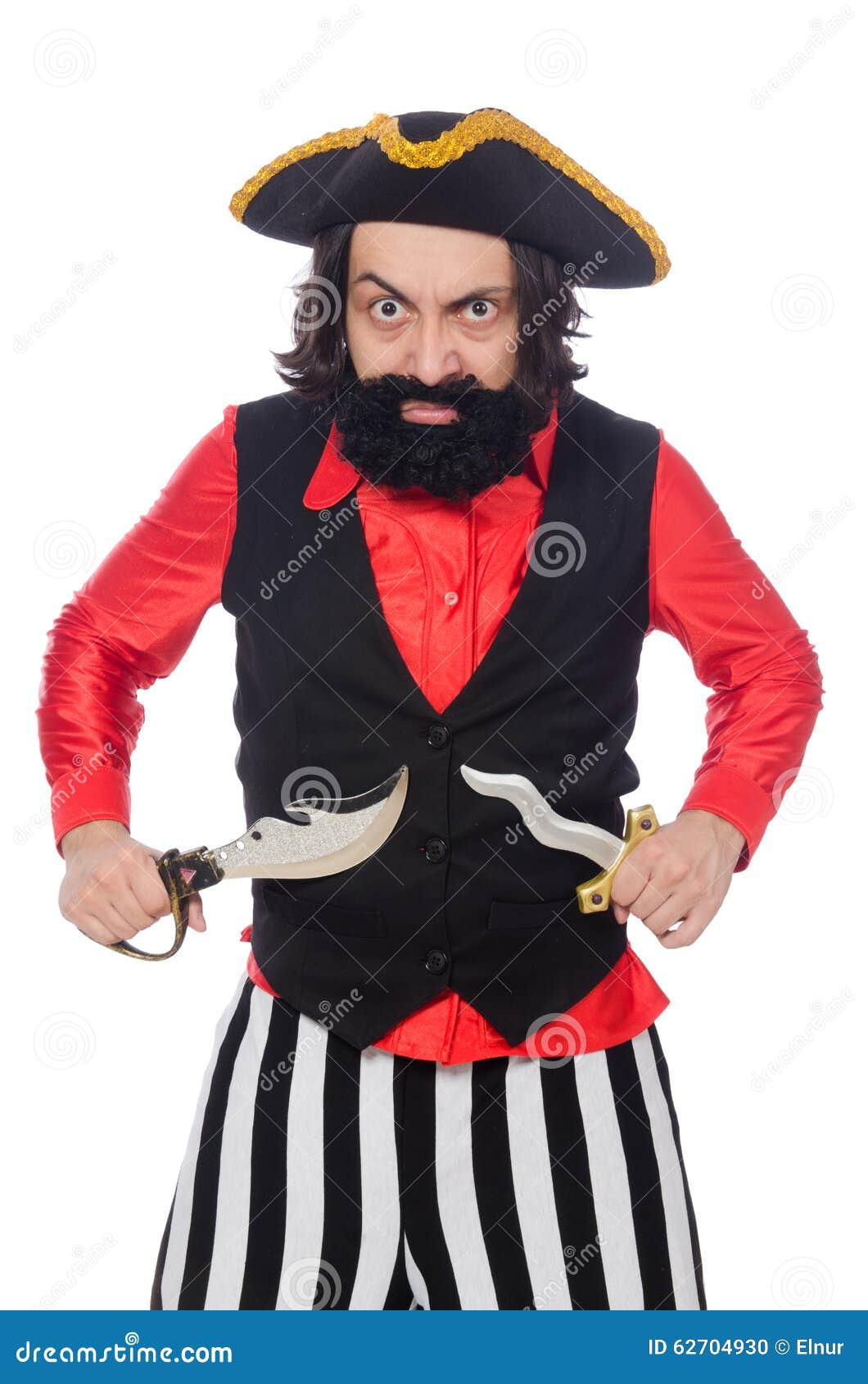 Funny Pirate Isolated on the White Stock Photo - Image of brigand ...
