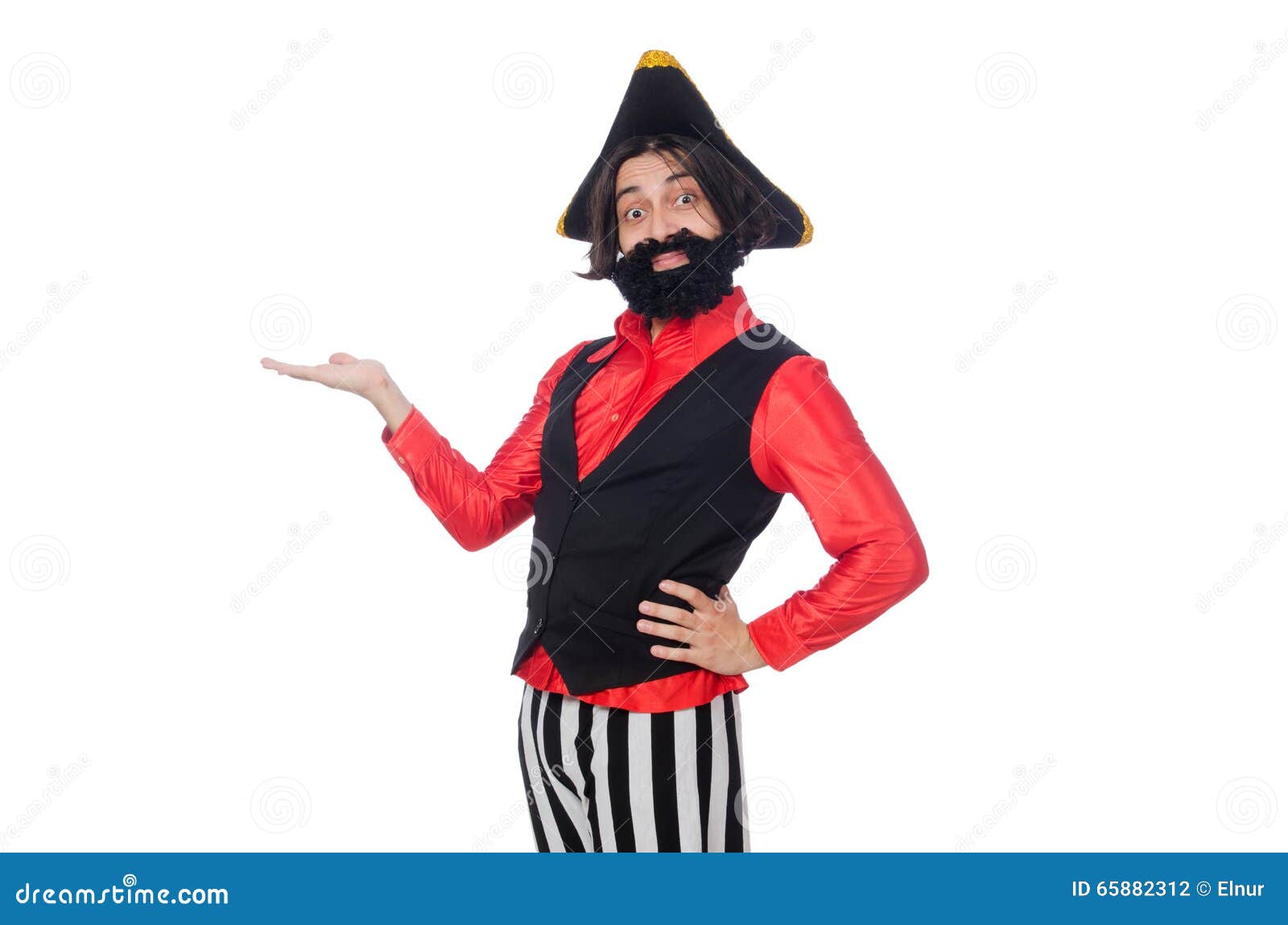 Funny Pirate Isolated on the White Stock Photo - Image of prop ...