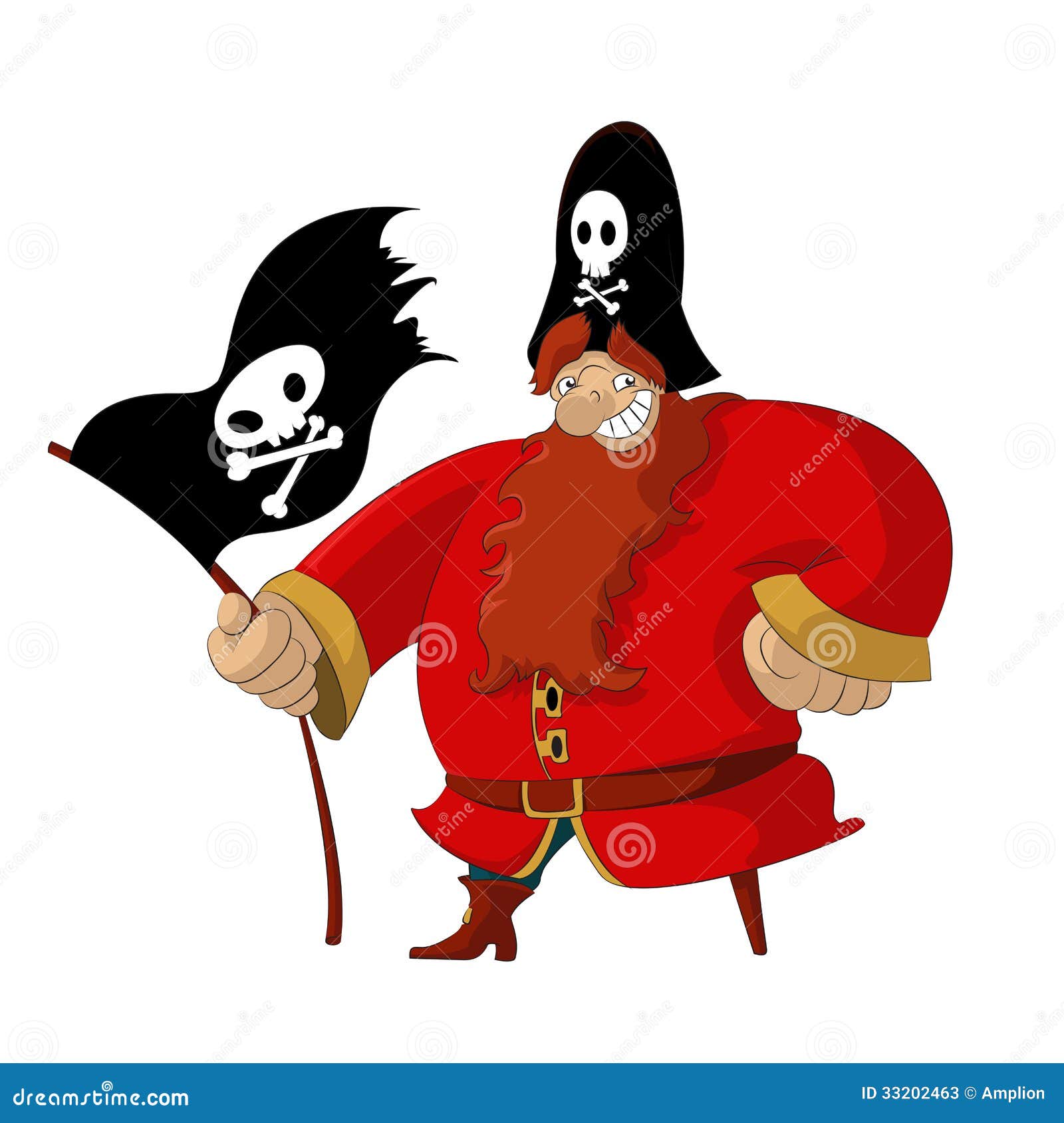 Funny Pirate stock vector. Illustration of captain, halloween - 33202463