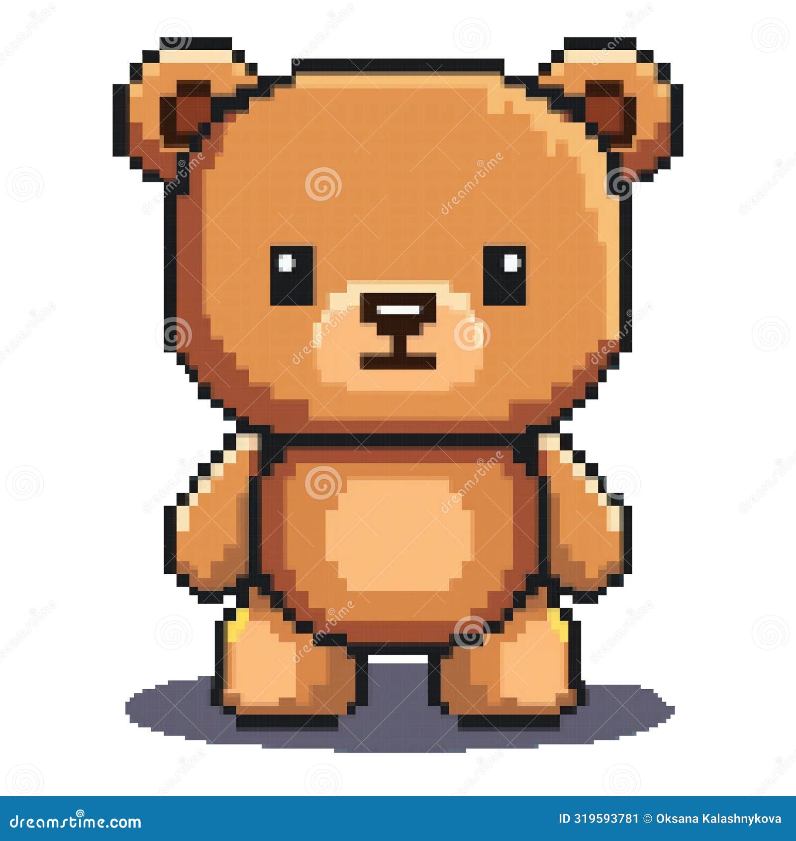 3d 8 Bit Pixel Cartoon Of Ethan In Dress - Full Body Royalty-Free Stock ...