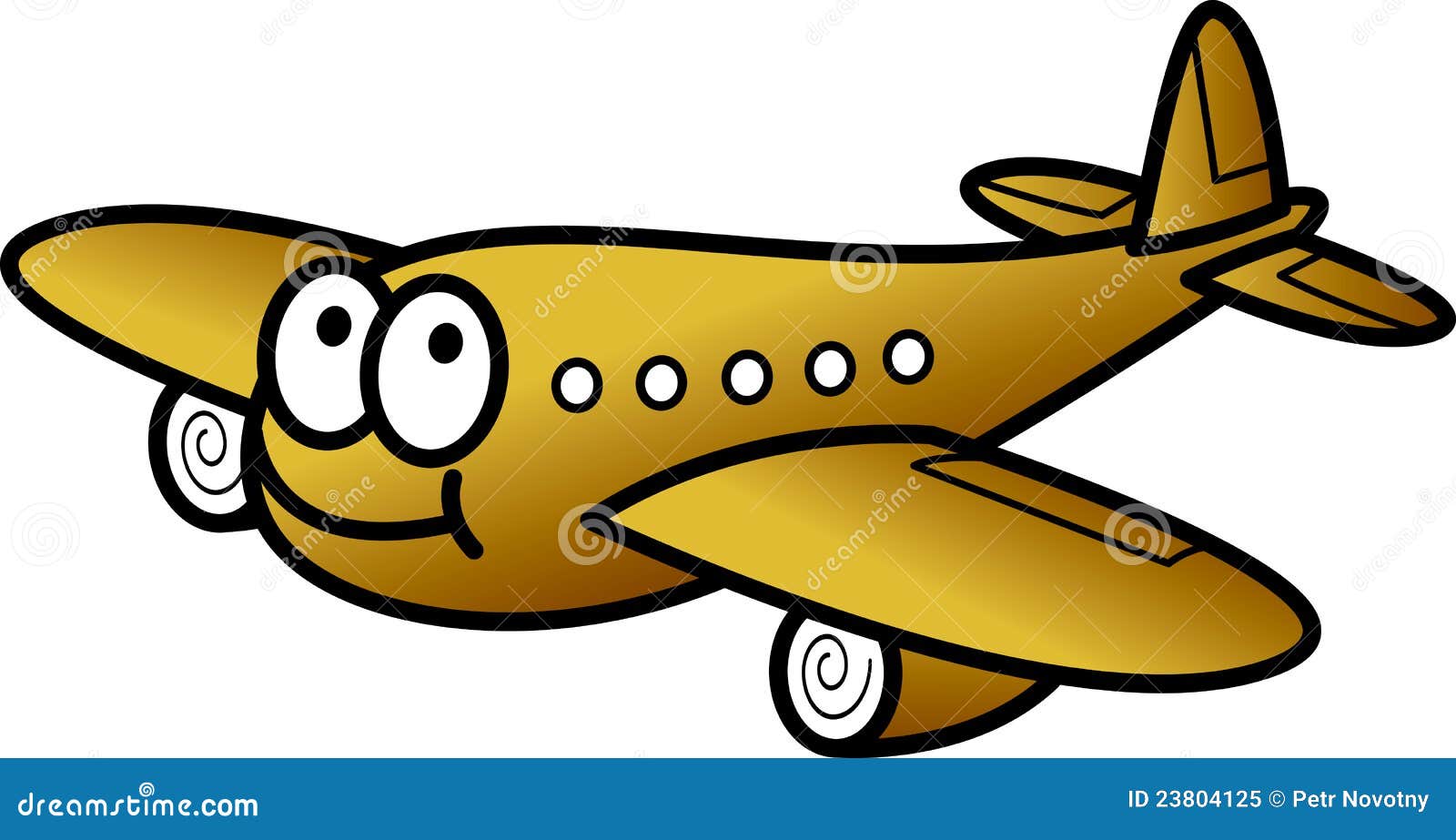 Funny plane stock vector. Illustration of happy, humor - 23804125