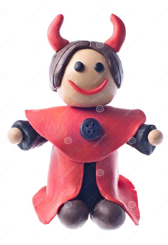 Funny plasticine devil stock image. Image of devil, saints - 21345971