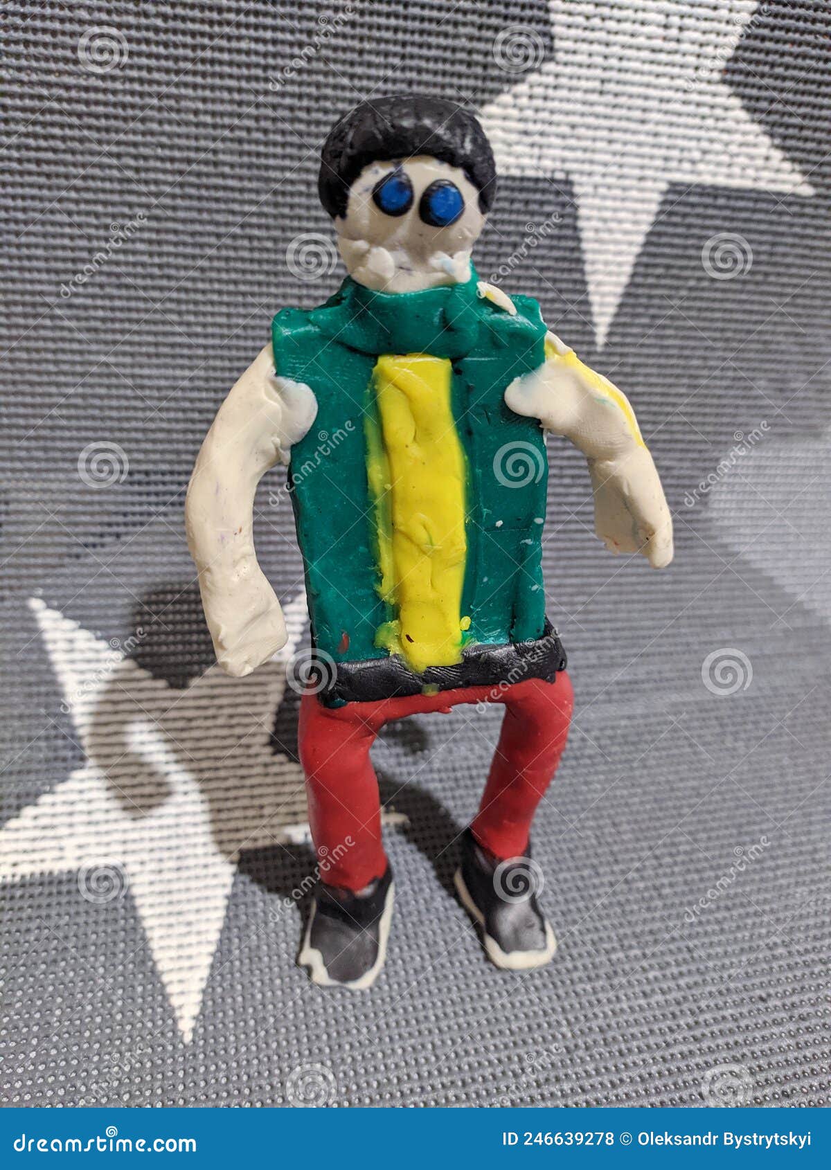 Funny Plasticine Little Man Stock Photo - Image of hobby, creative ...
