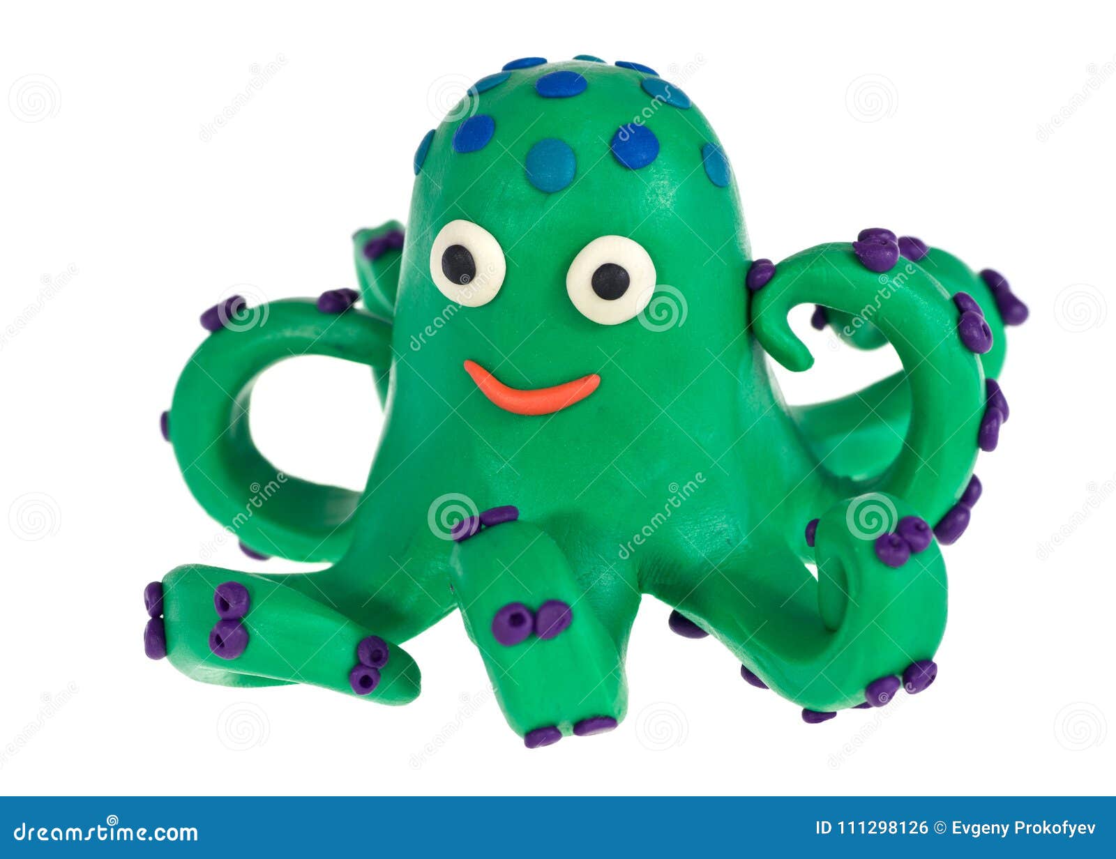 Funny plasticine Octopus stock photo. Image of child - 111298126