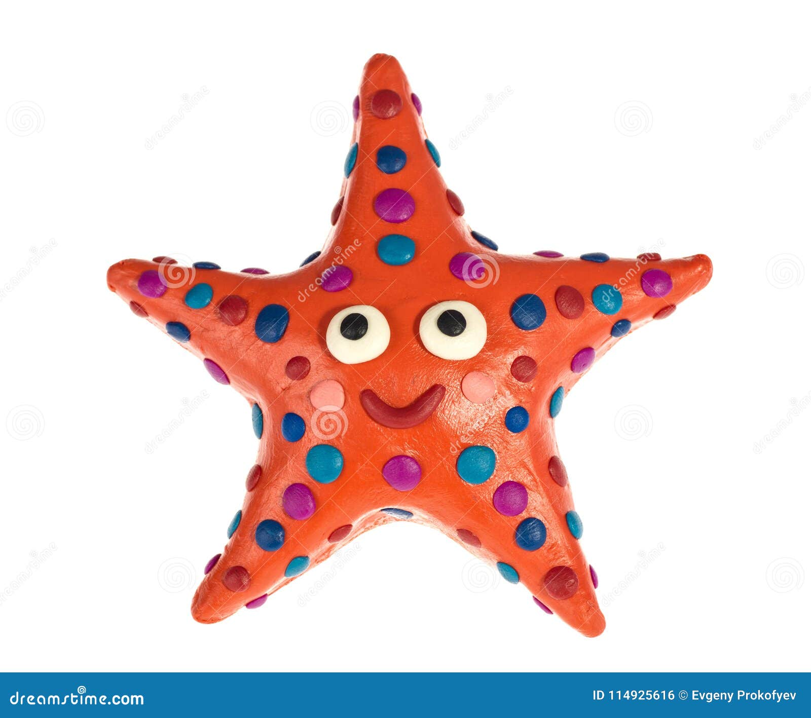 Funny plasticine Starfish stock photo. Image of clay - 114925616