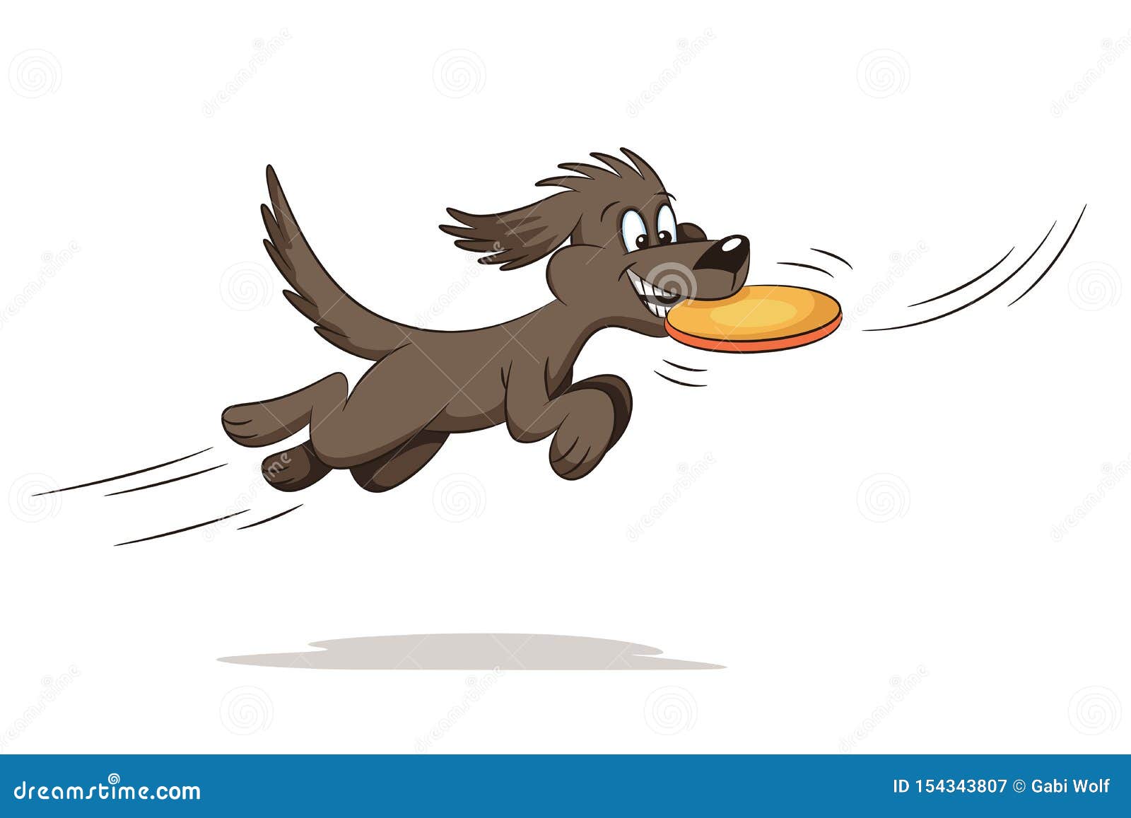 Funny Playing Dog stock vector. Illustration of playing - 154343807